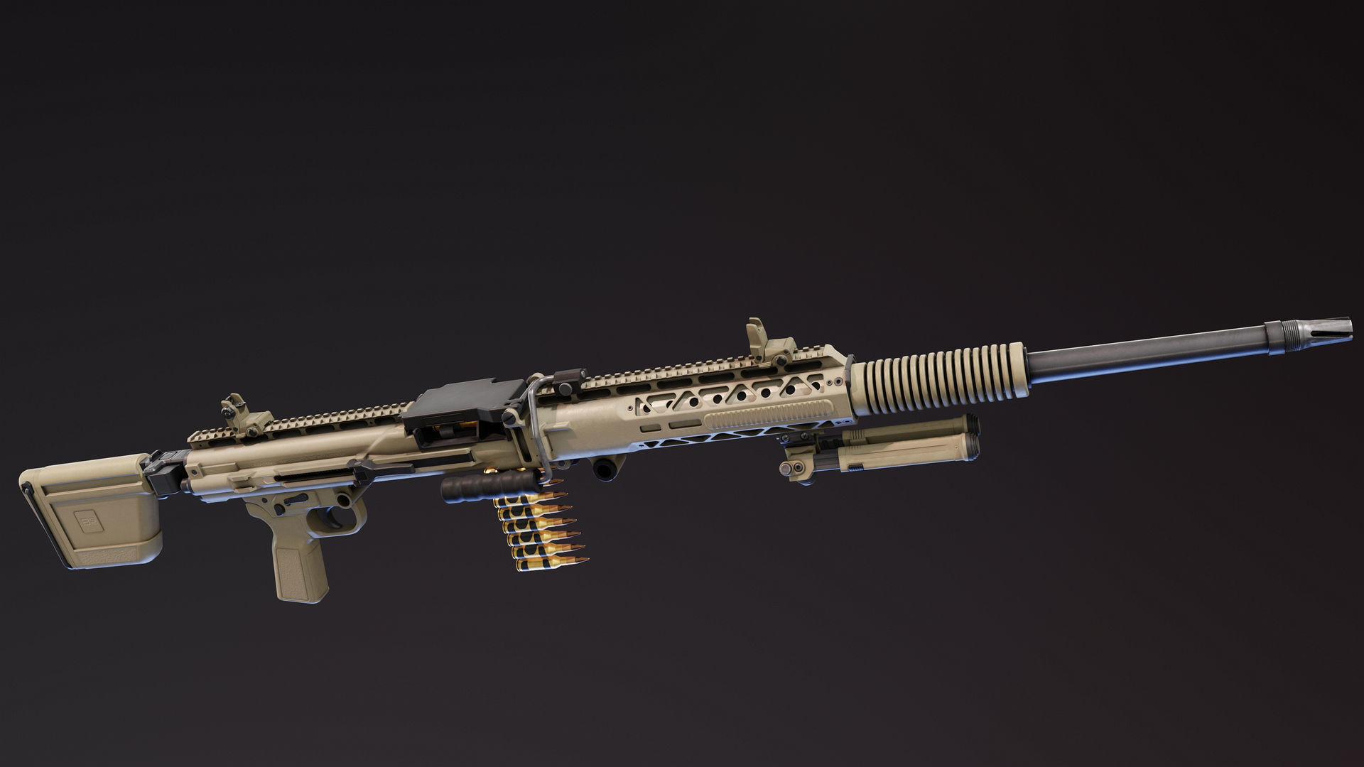 3D model REAPR Machine Gun VR / AR / low-poly | CGTrader