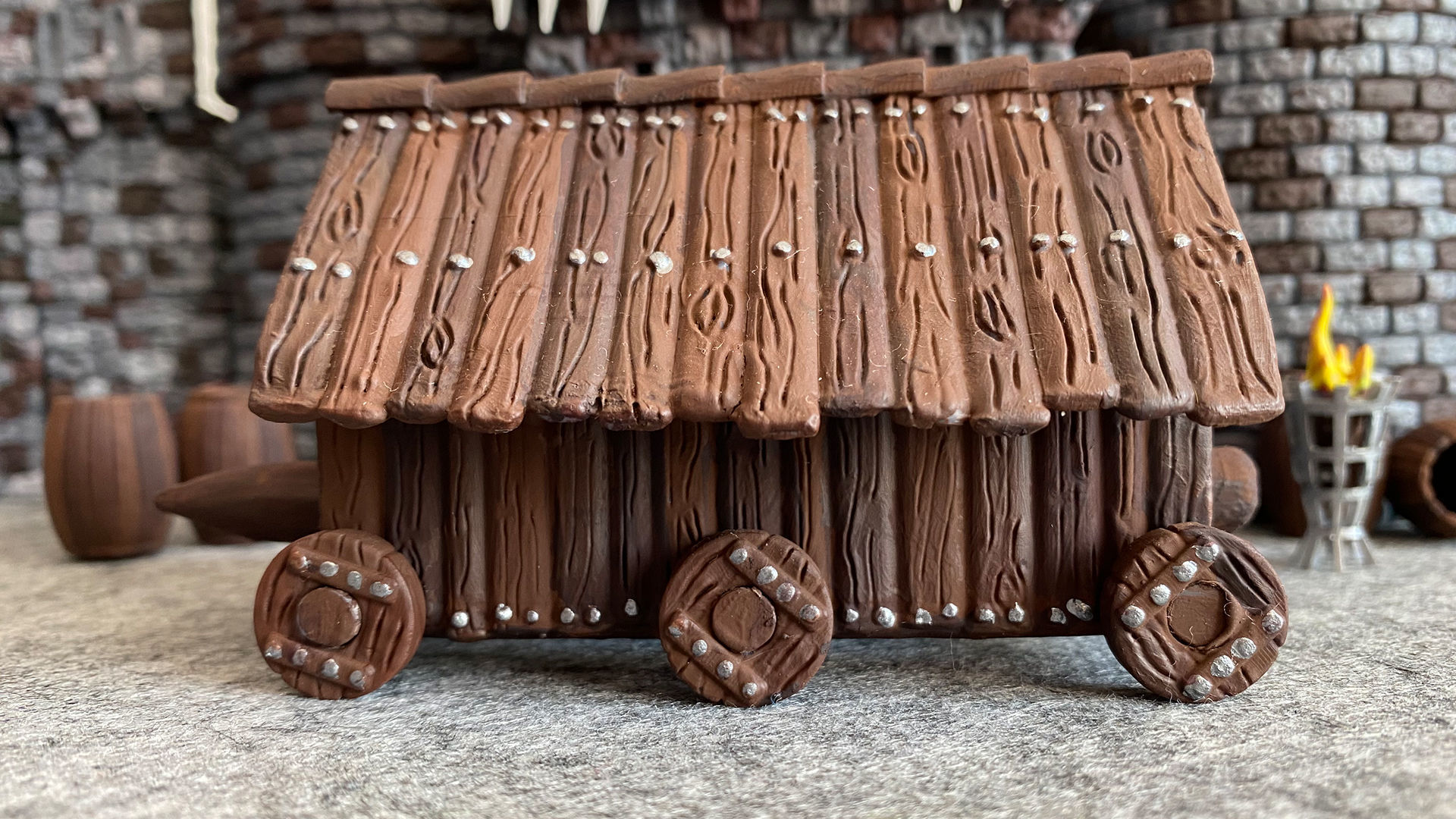 Siege machine Medieval gate ram 3D model 3D printable | CGTrader