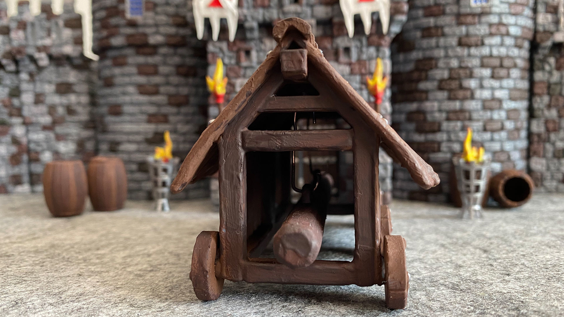 Siege machine Medieval gate ram 3D model 3D printable | CGTrader