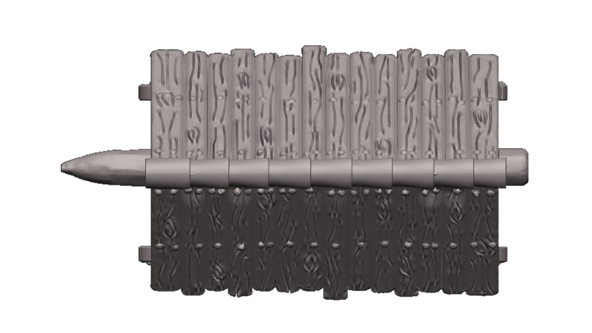 Siege machine Medieval gate ram 3D model 3D printable | CGTrader