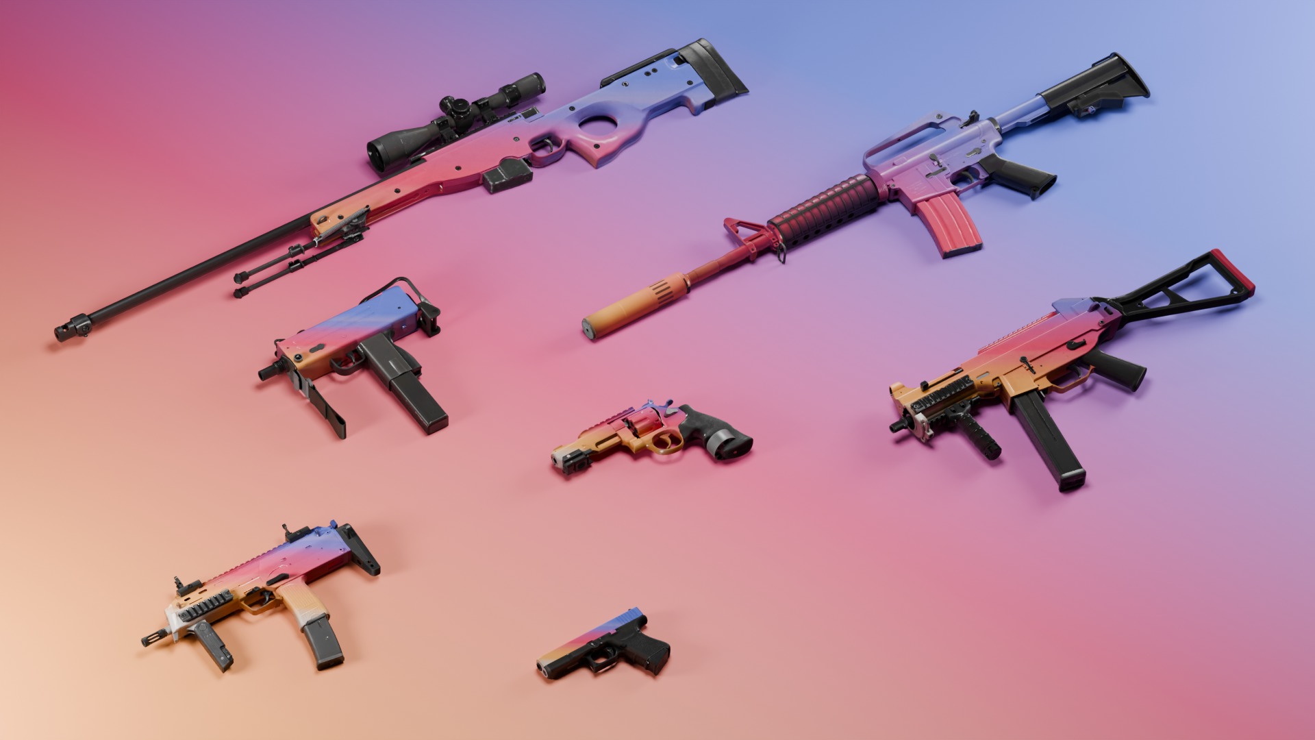 CS2 Fade Collection 3D model | CGTrader