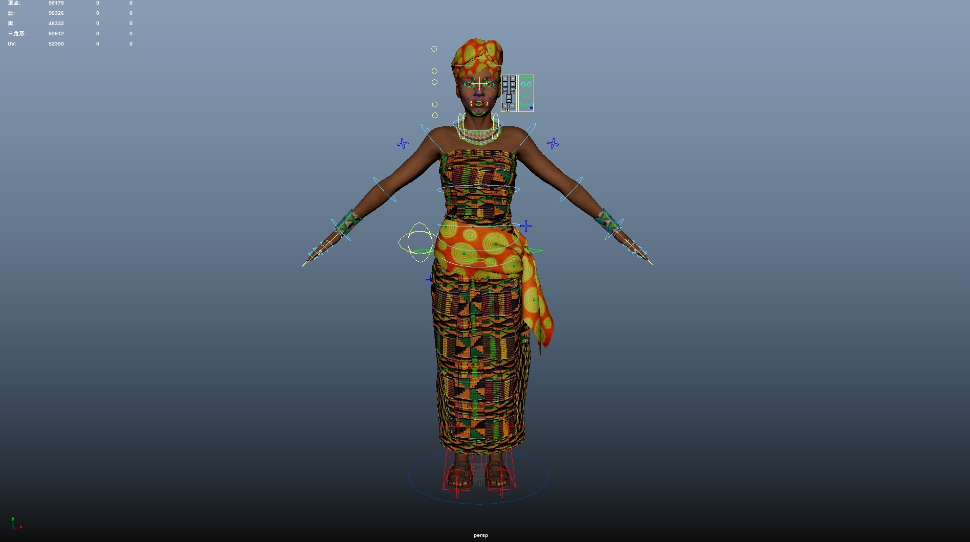 3D model African Women Rigged VR / AR / low-poly | CGTrader