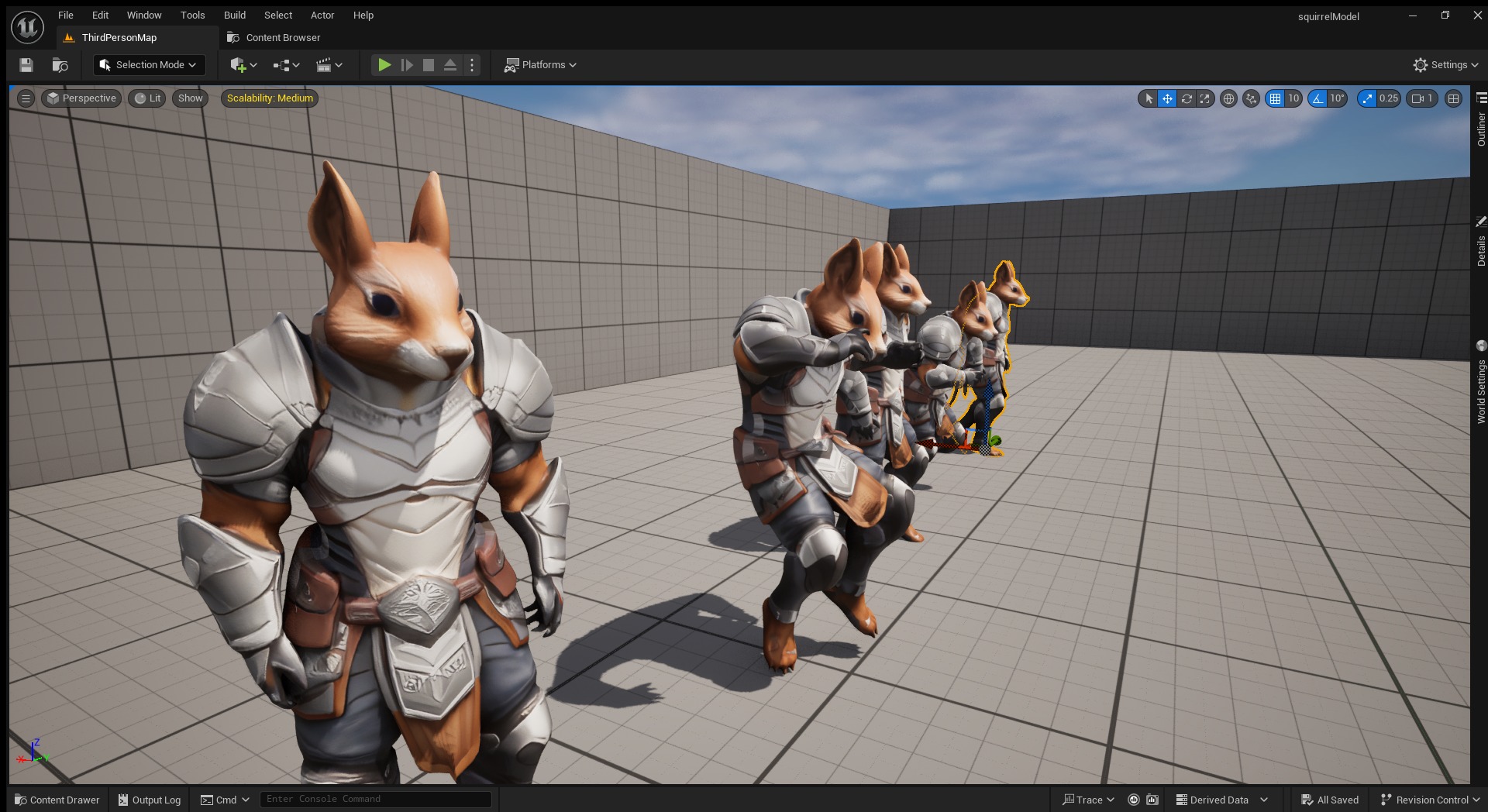 Big Warrior armor Squirrel Rigged 2500 Free animations tutorial 3D ...