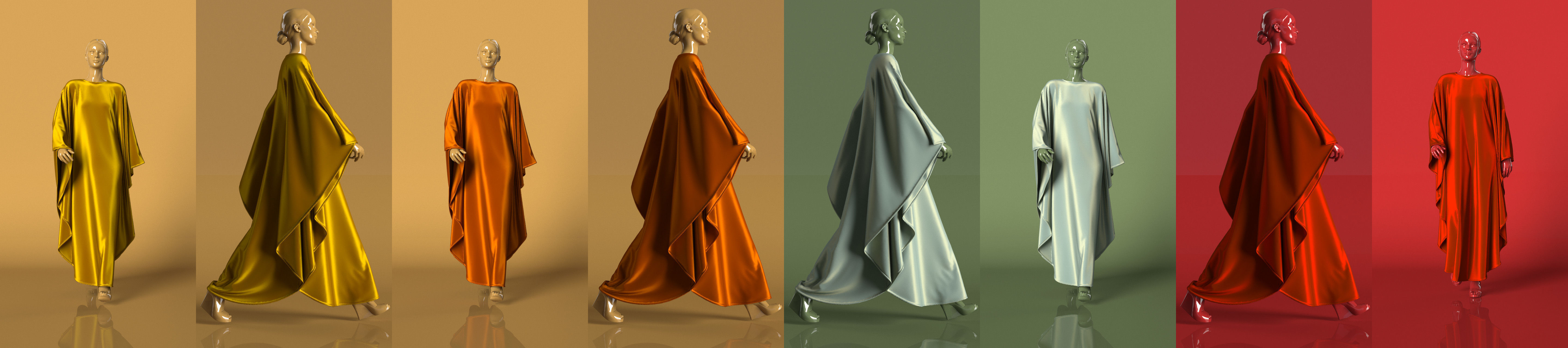 Butterfly Abaya Walk Cycle 3D model animated | CGTrader
