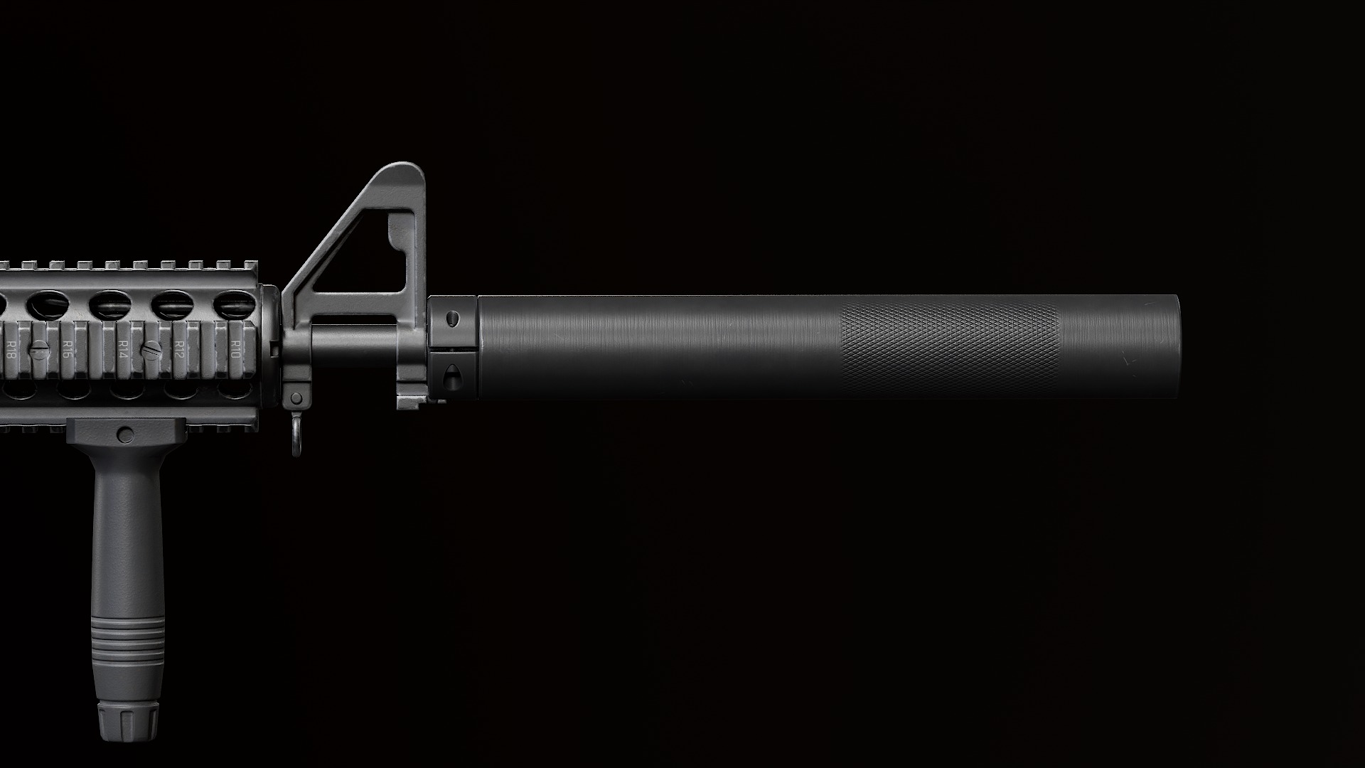 3D model M4 Suppressor Gordon - Allen Engineering VR / AR / low-poly ...