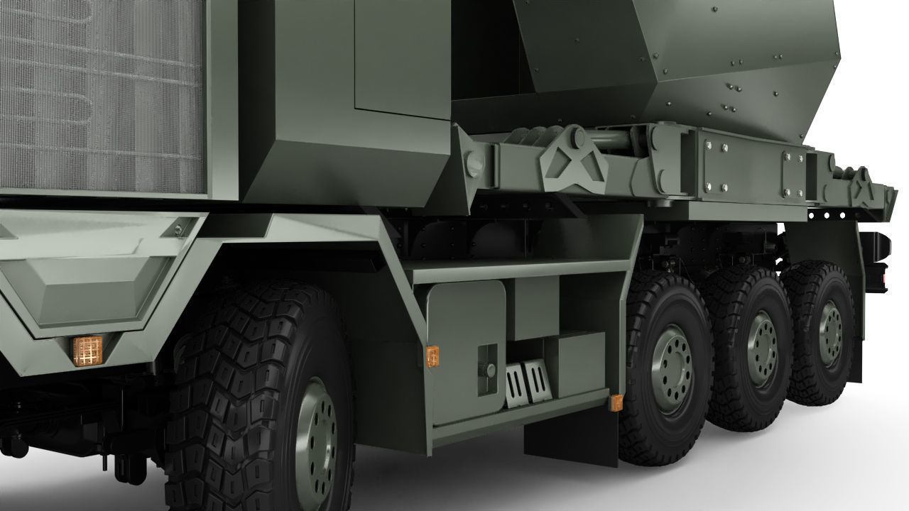 HX3 self propelled howitzer 3D model animated | CGTrader
