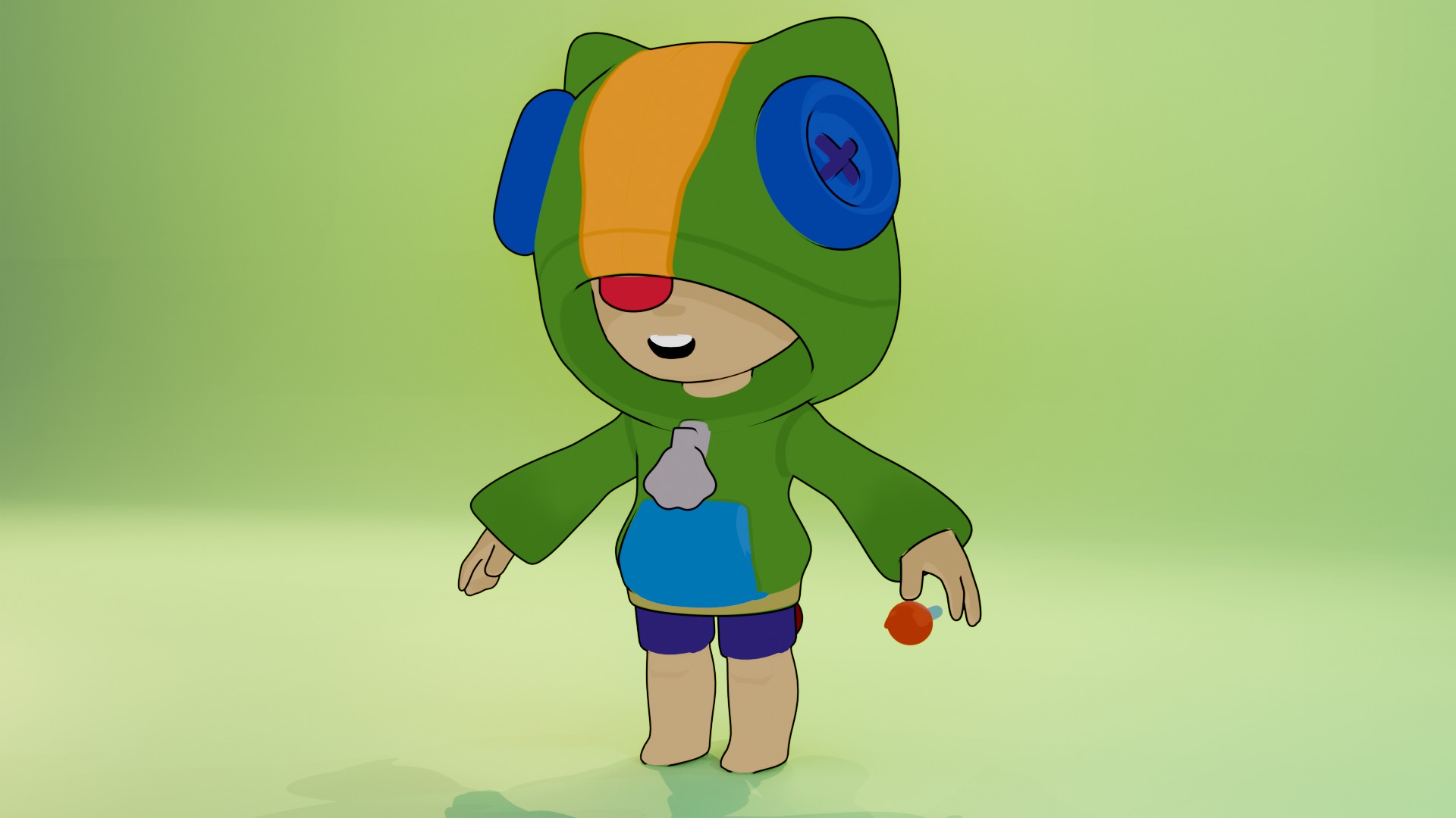 leon from brawl stars 3D model | CGTrader