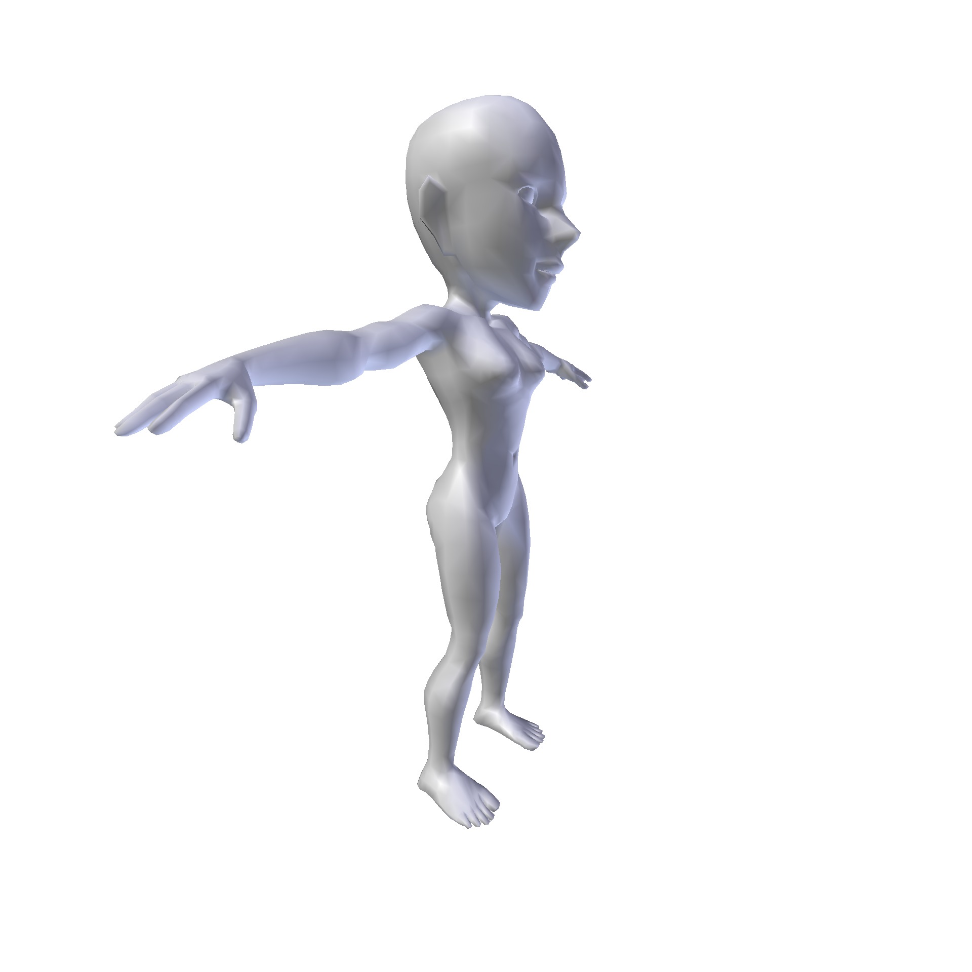 3D model Anime Girl 0 99m basemesh VR / AR / low-poly | CGTrader