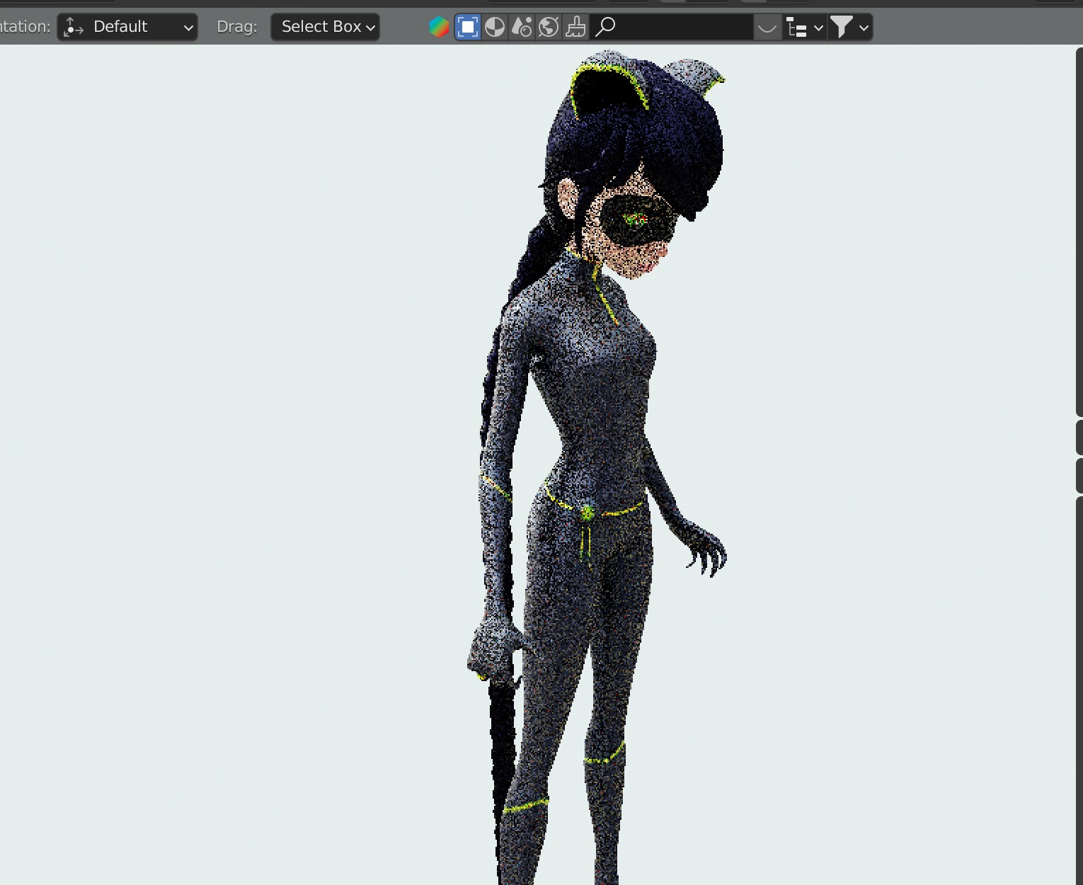 3D model Lady Noir Ladybug Marinette Miraculous VR / AR / low-poly ...