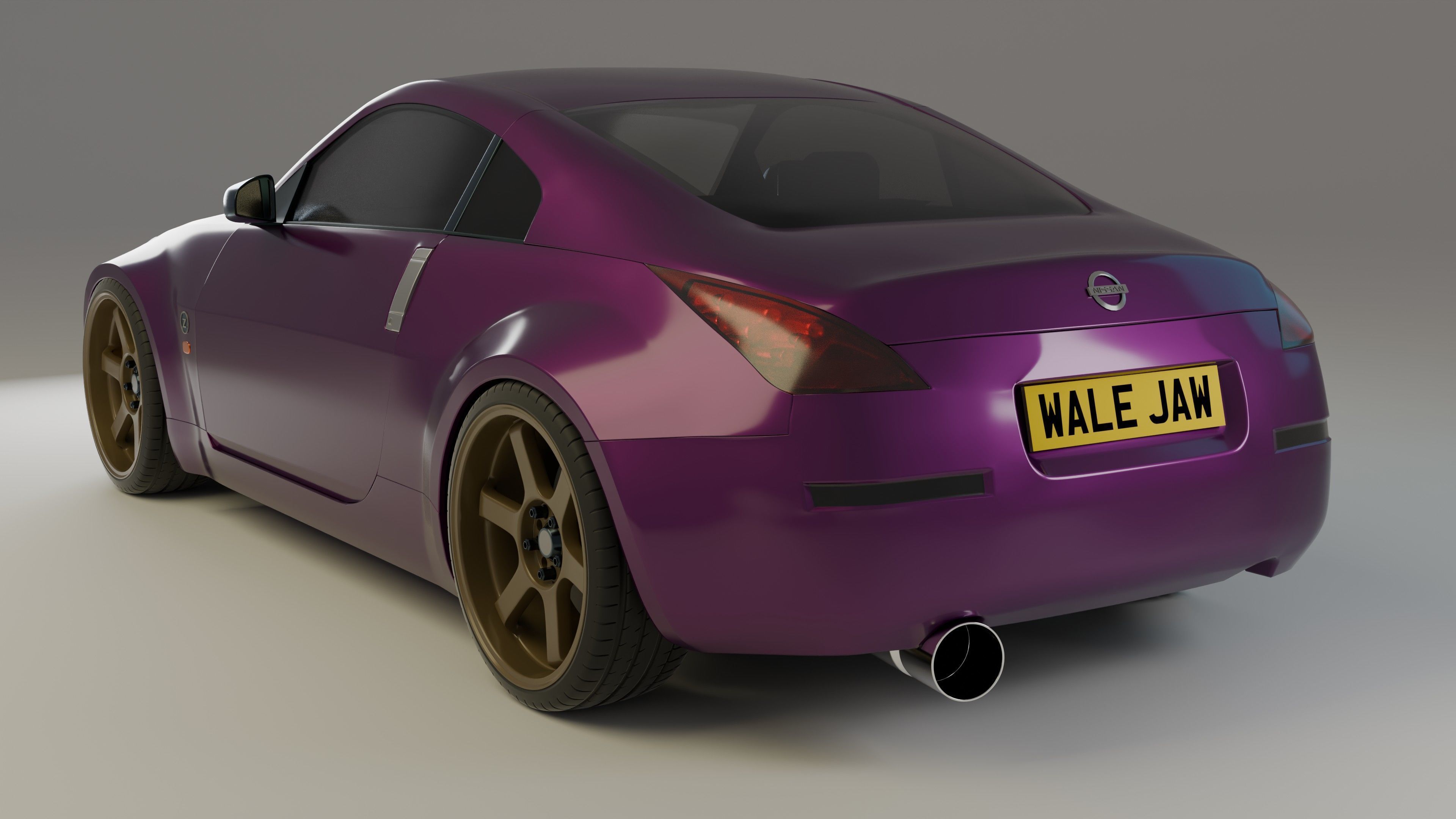 Modified Nissan 350z free 3D model rigged | CGTrader