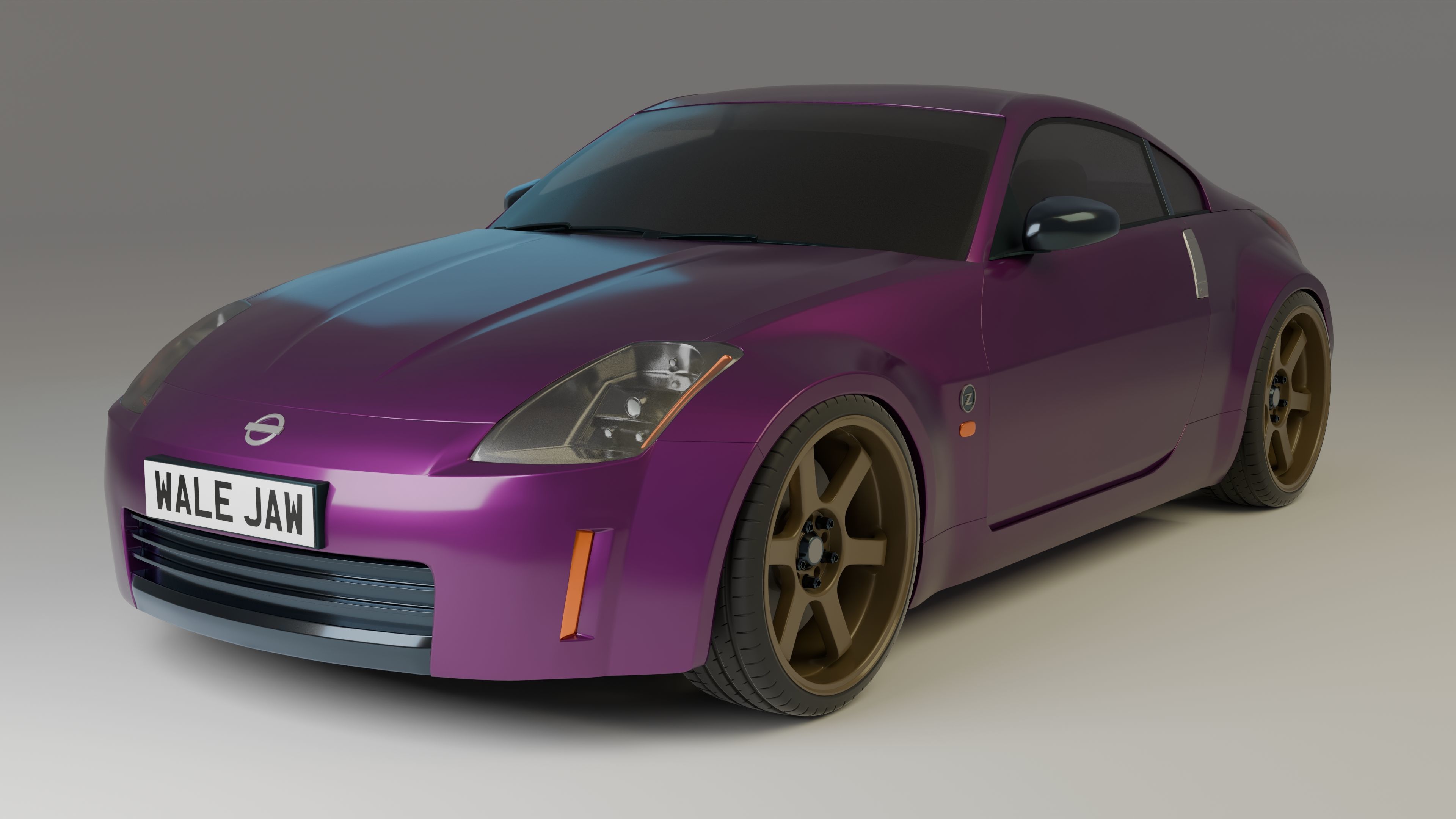 Modified Nissan 350z free 3D model rigged | CGTrader