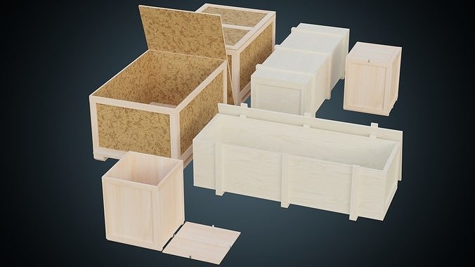 3D model Wooden Crates 1 Basic VR / AR / low-poly | CGTrader