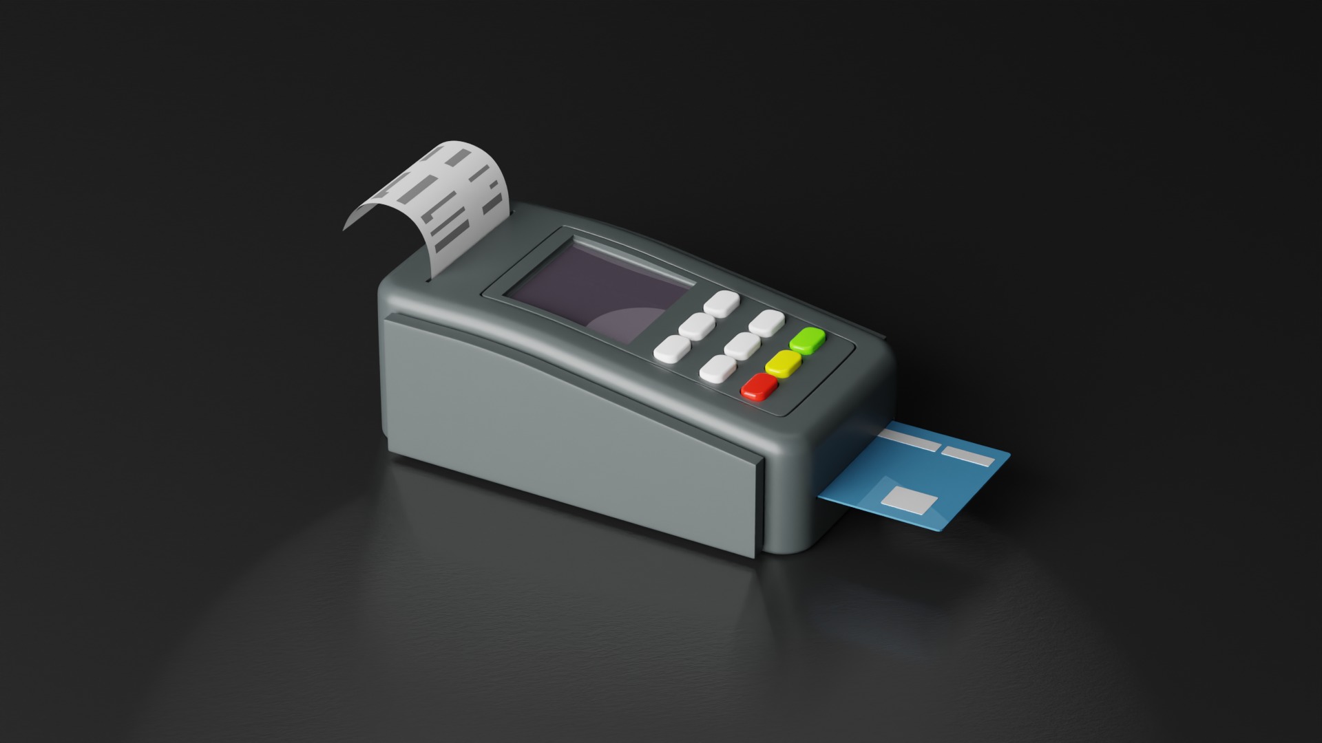 POS machine free VR / AR / low-poly 3D model | CGTrader