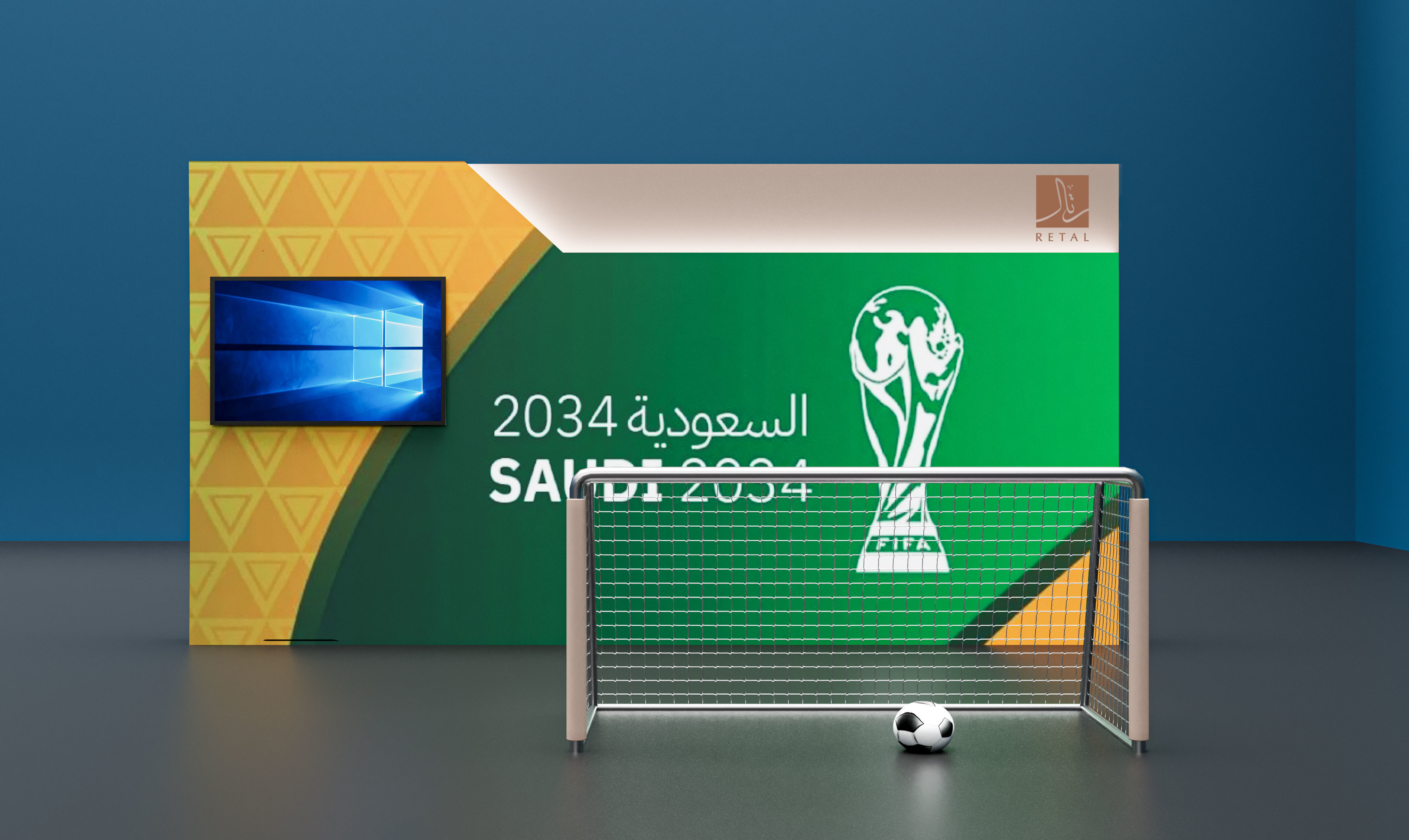 Wall for the Saudi Arabia World Cup competition 3D model | CGTrader