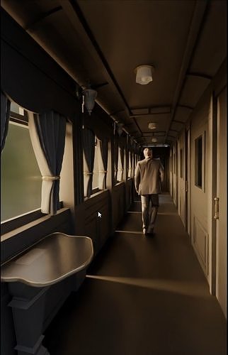 Train Corridor Environment free 3D model | CGTrader