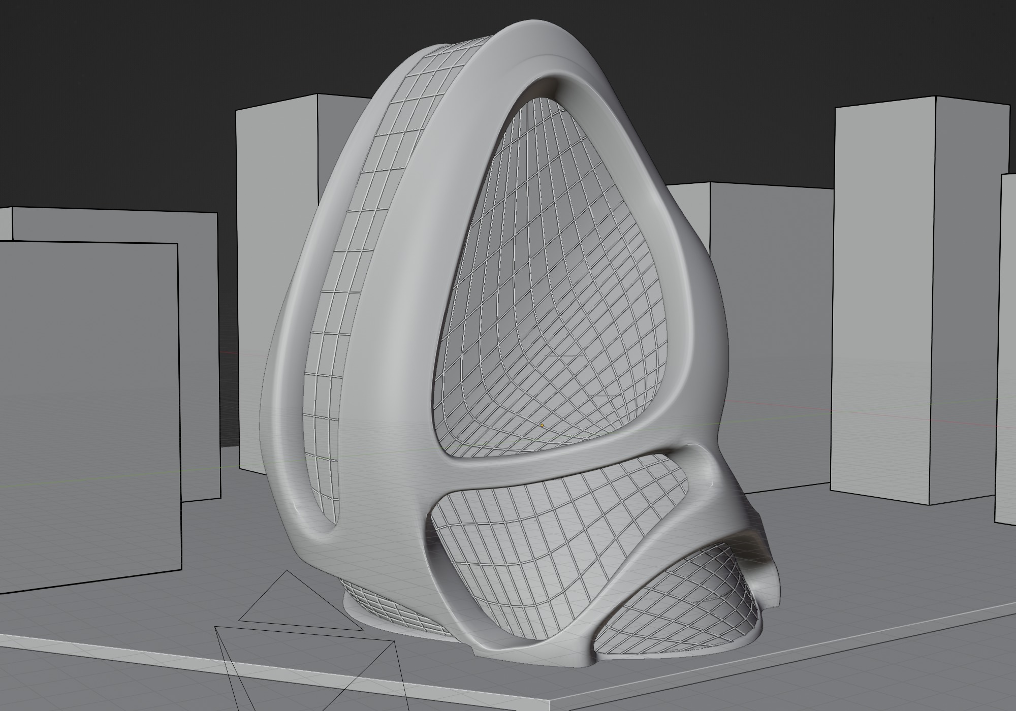 City Build futuristic Exterior Concept Scene 3D model free 3D model ...