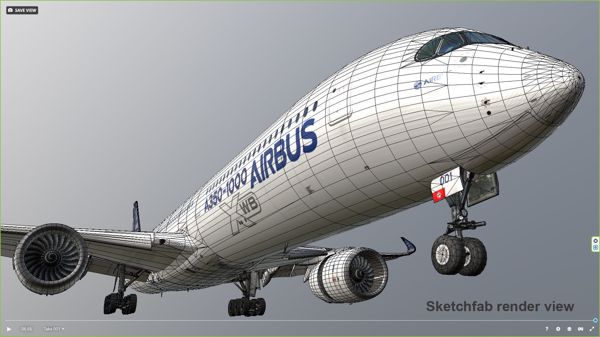 3D model Airbus A350 1000 Home livery VR / AR / low-poly | CGTrader