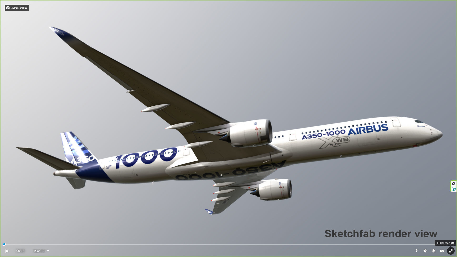 3D model Airbus A350 1000 Home livery VR / AR / low-poly | CGTrader