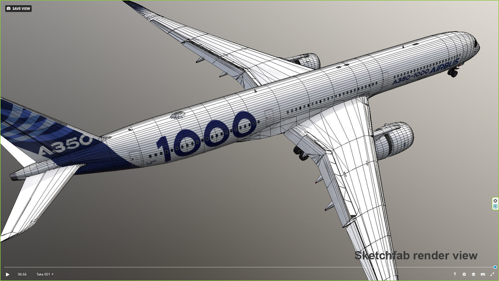 3D model Airbus A350 1000 Home livery VR / AR / low-poly | CGTrader
