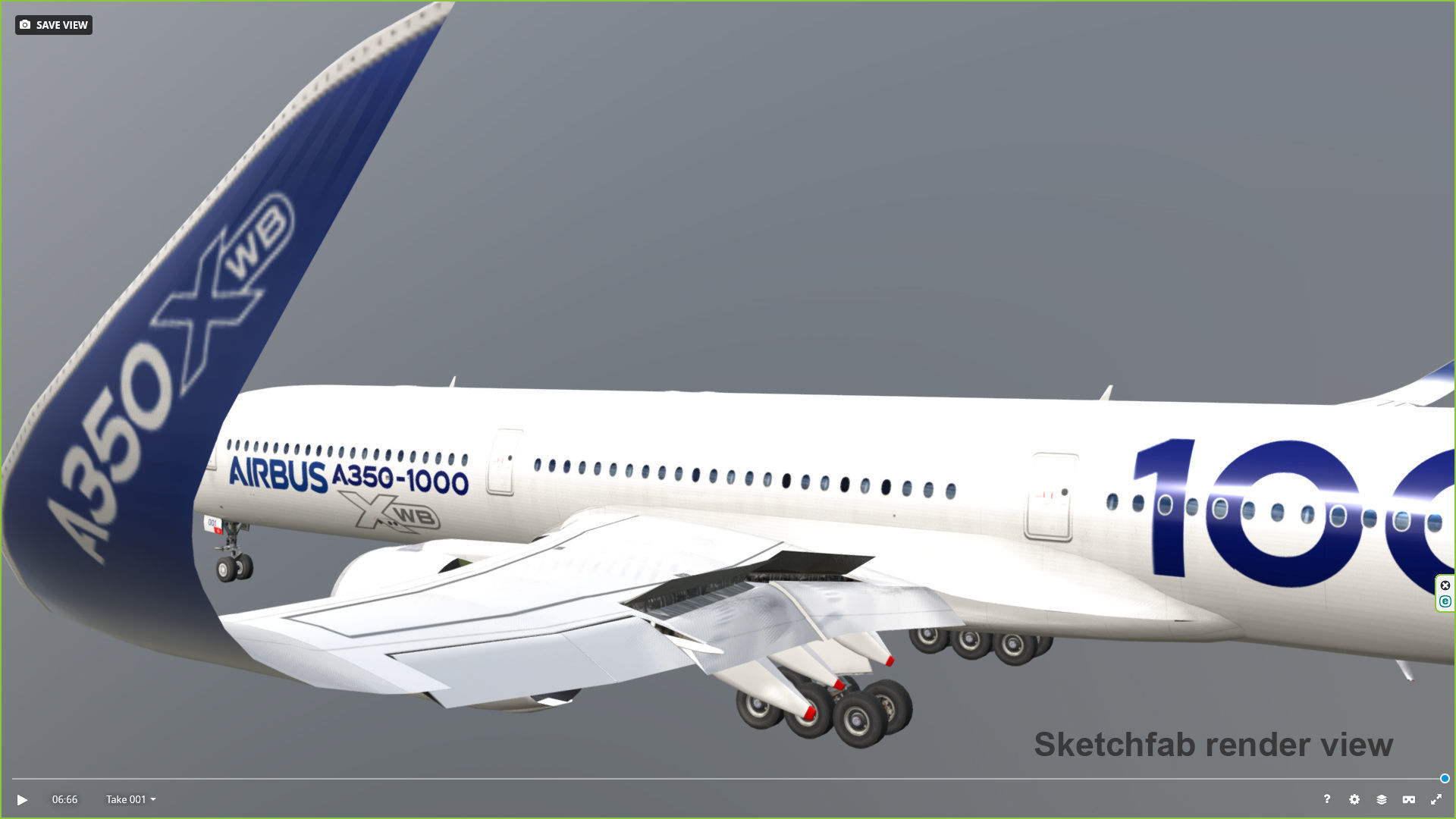 3D model Airbus A350 1000 Home livery VR / AR / low-poly | CGTrader