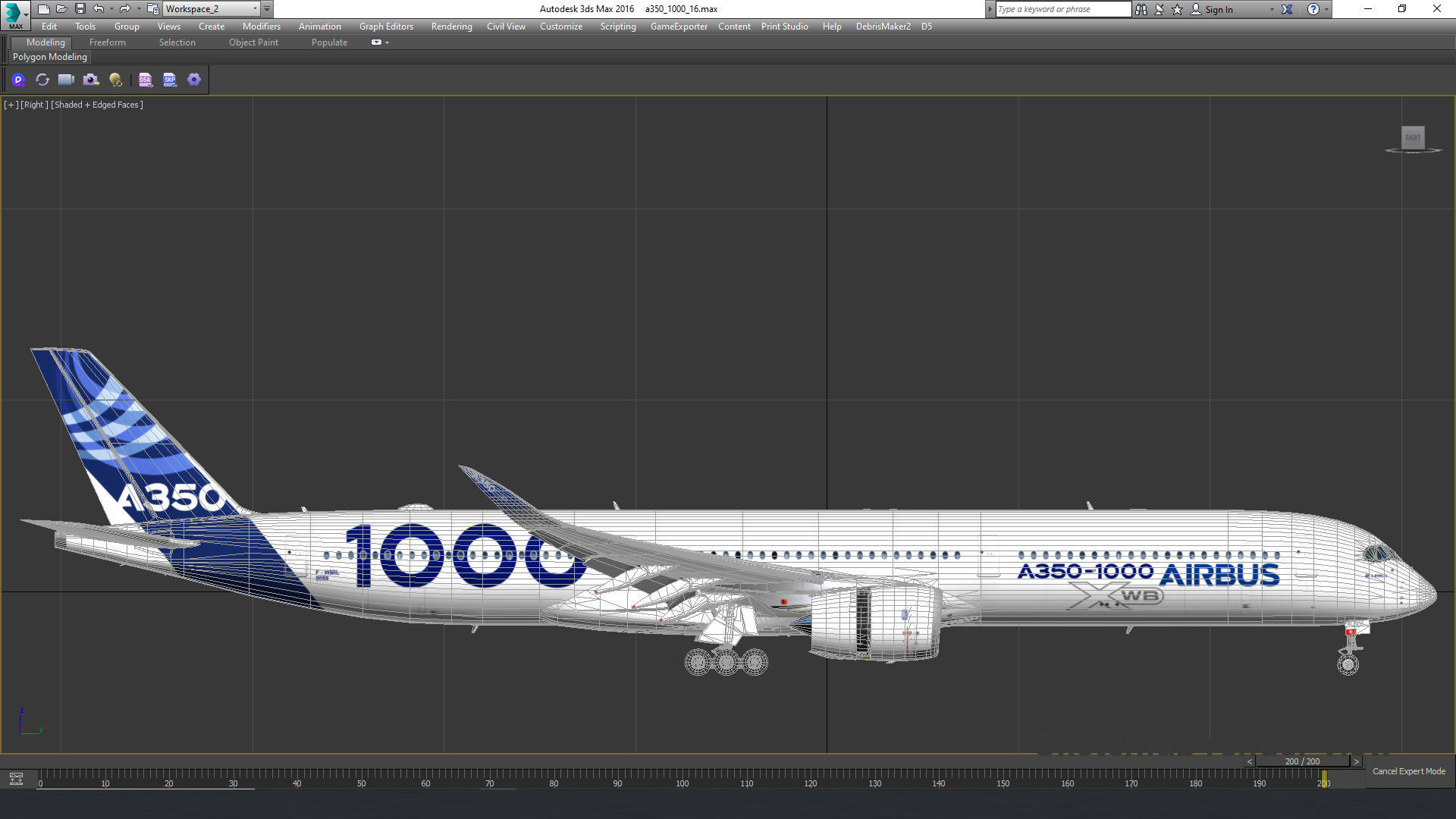 3D model Airbus A350 1000 Home livery VR / AR / low-poly | CGTrader