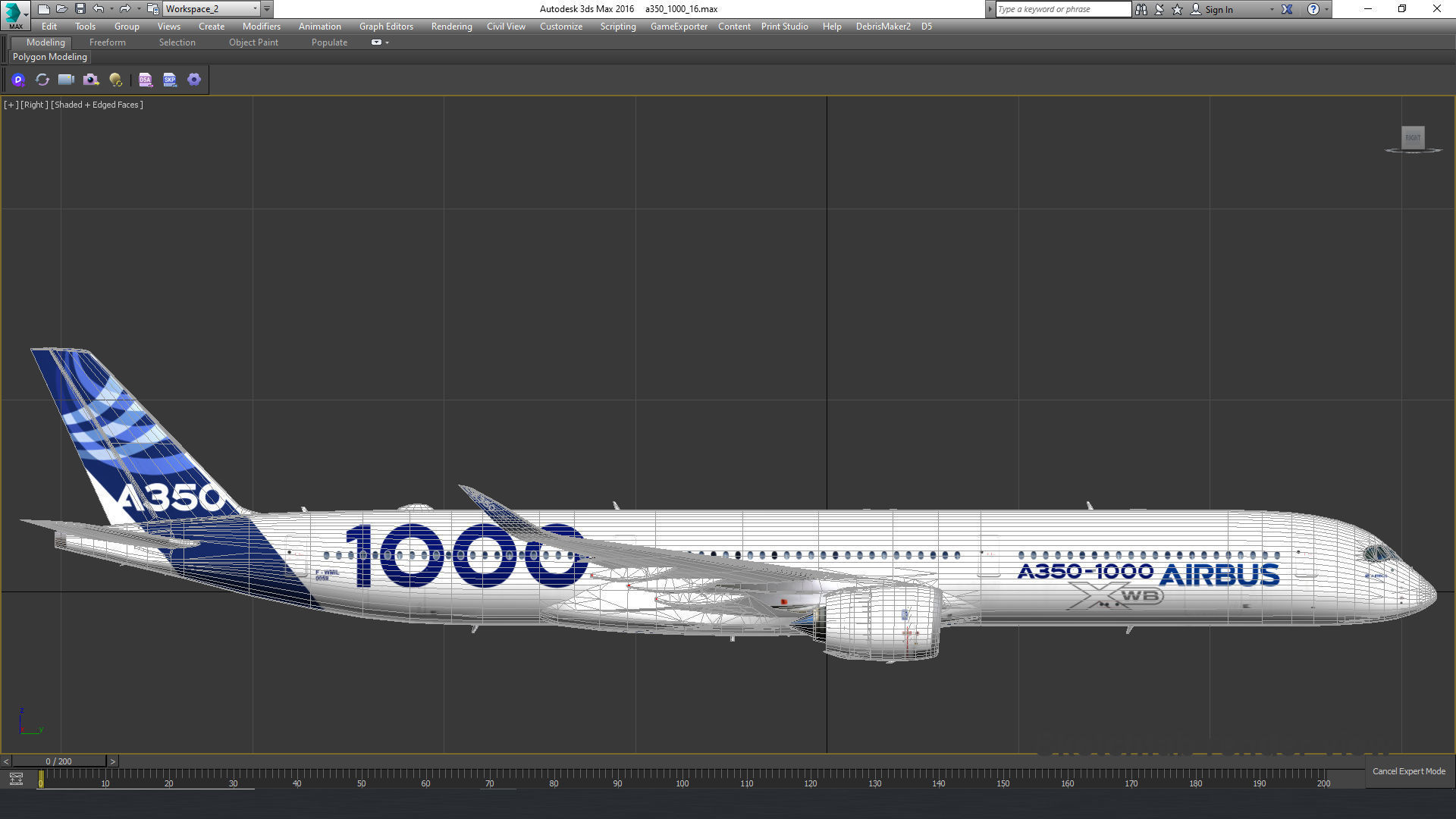 3D model Airbus A350 1000 Home livery VR / AR / low-poly | CGTrader