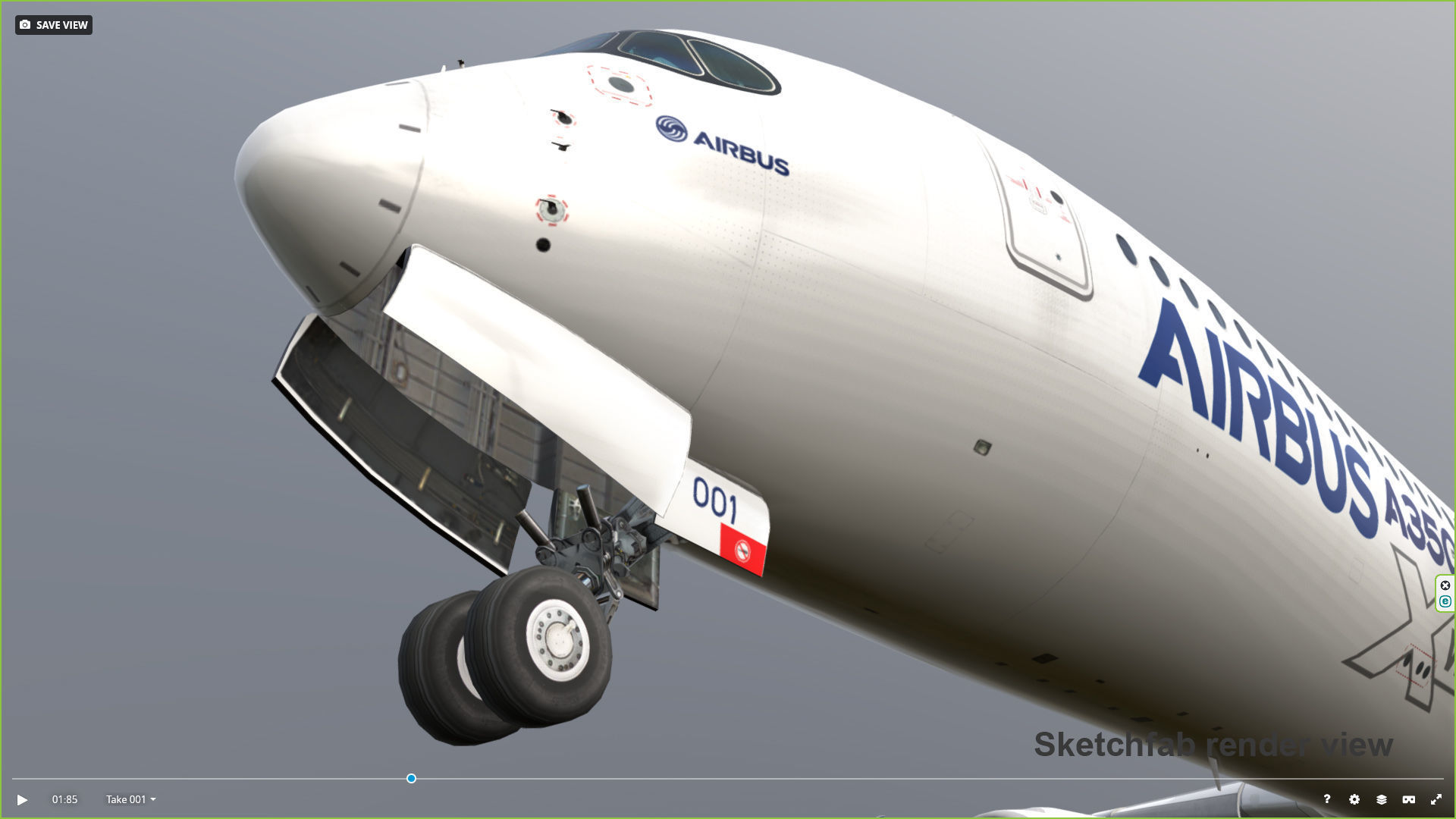 3D model Airbus A350 1000 Home livery VR / AR / low-poly | CGTrader