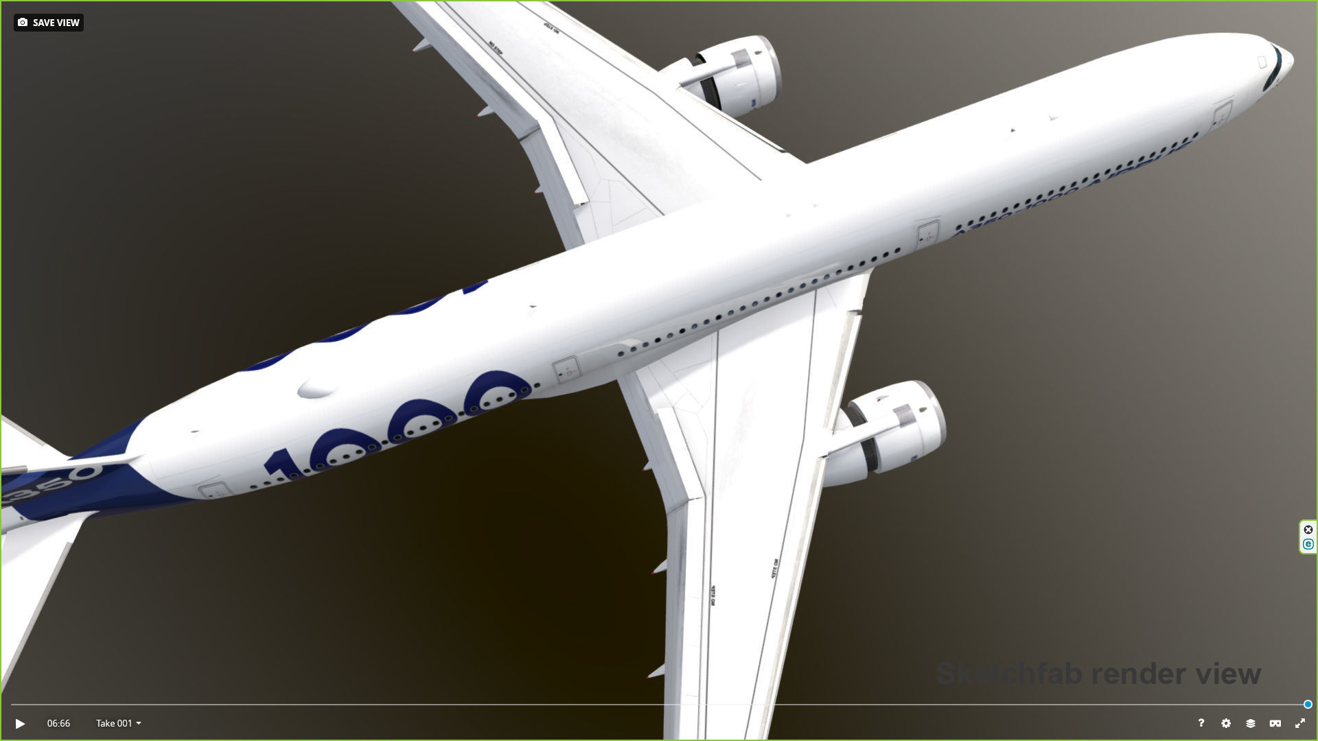 3D model Airbus A350 1000 Home livery VR / AR / low-poly | CGTrader