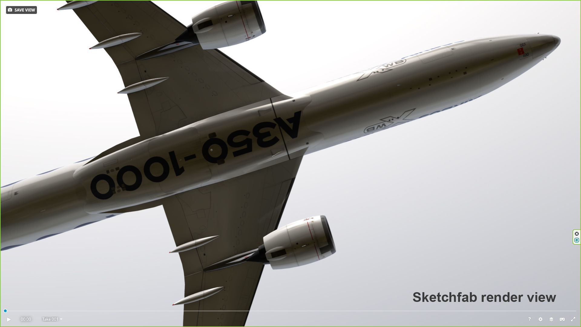 3D model Airbus A350 1000 Home livery VR / AR / low-poly | CGTrader