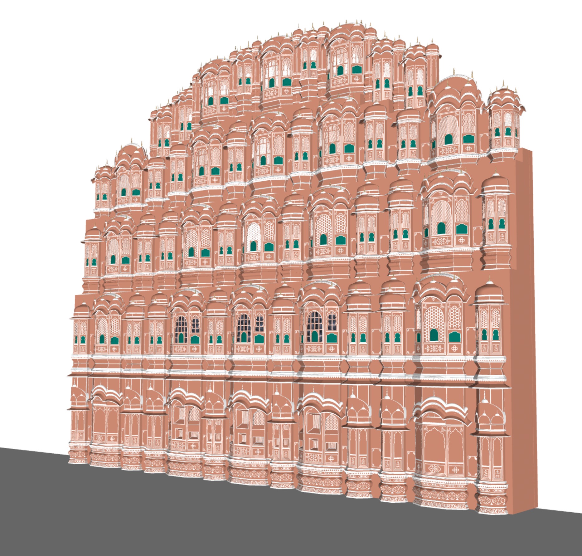 Hawa Mahal Jaipur 3D model | CGTrader