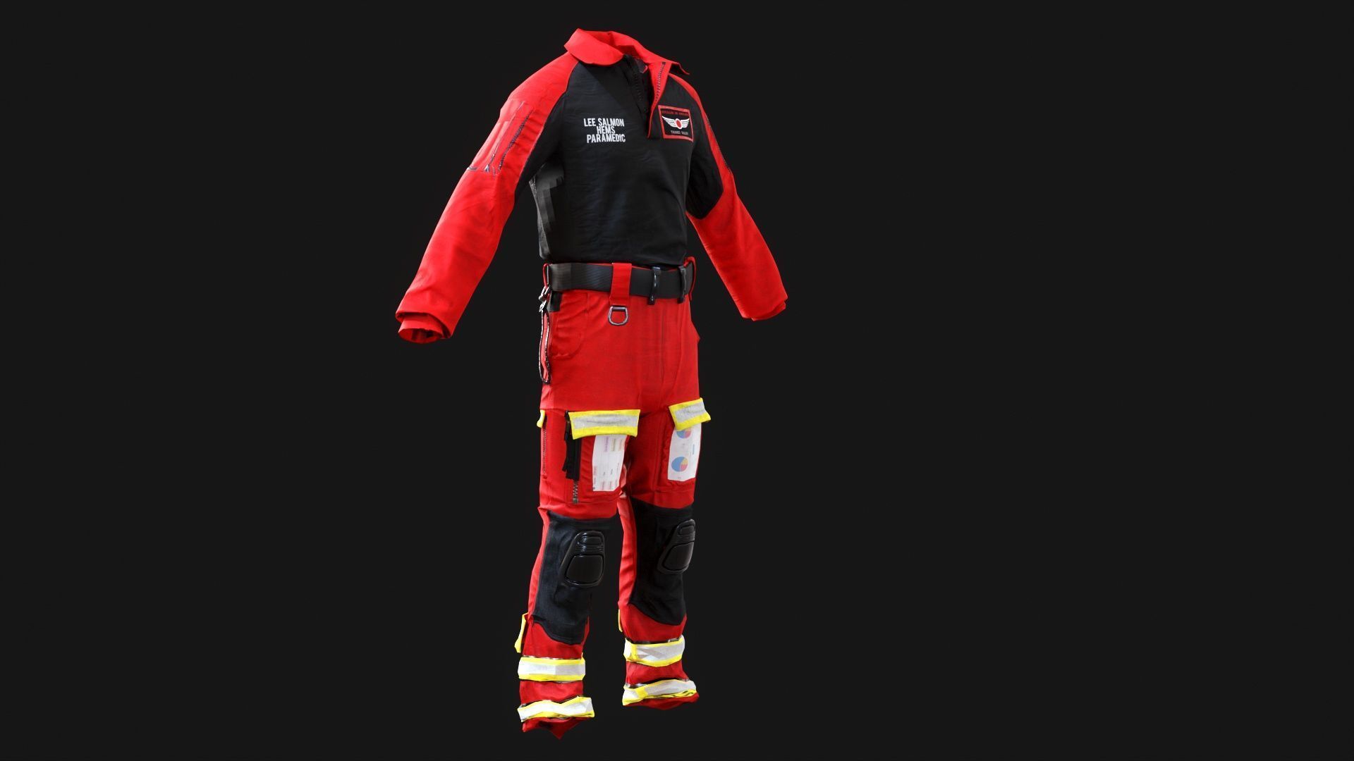 3D model Herts Air Paramedic Flight Suit BHECCS Ambulance Crew Uniform ...