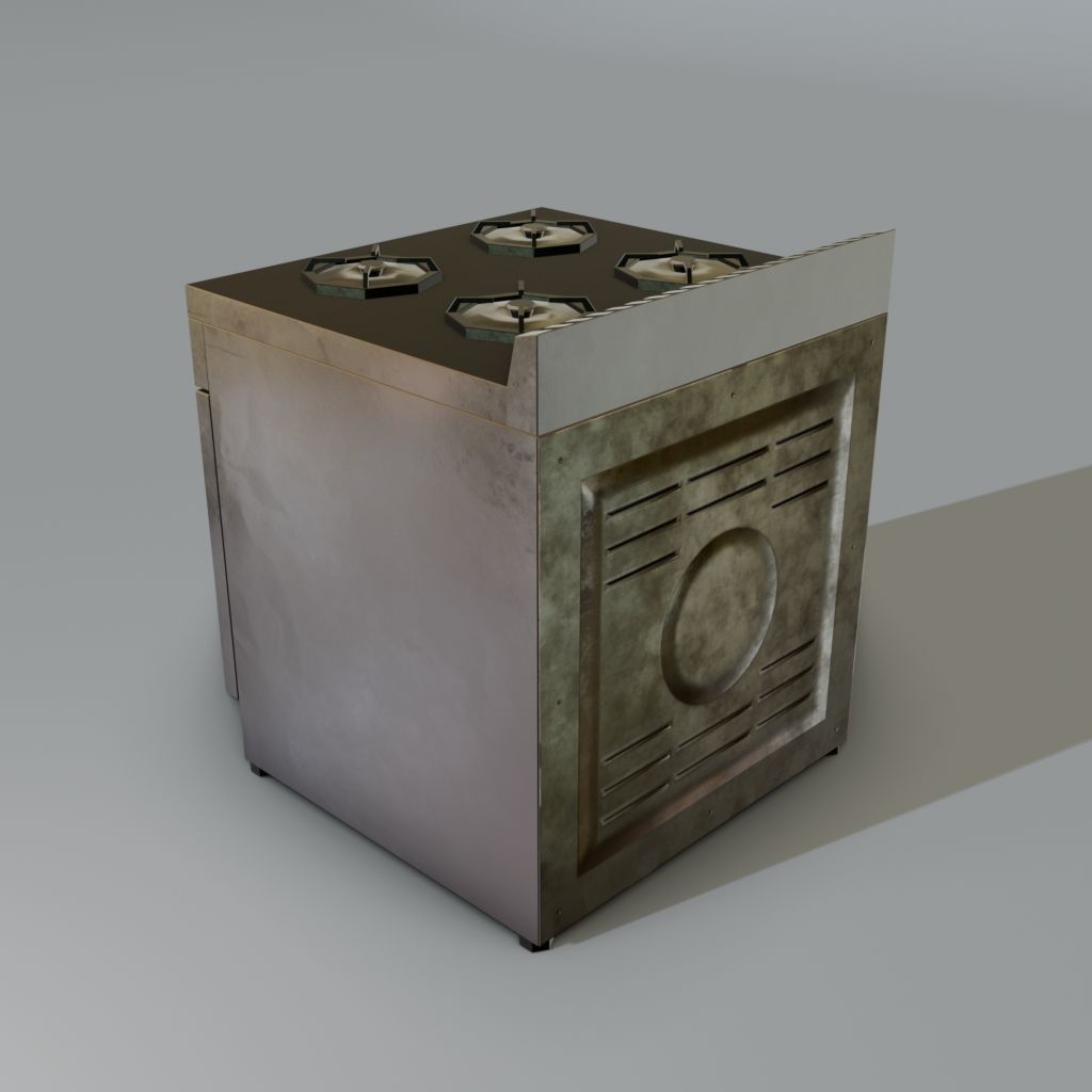 Gas Stove With Oven free VR / AR / low-poly 3D model | CGTrader