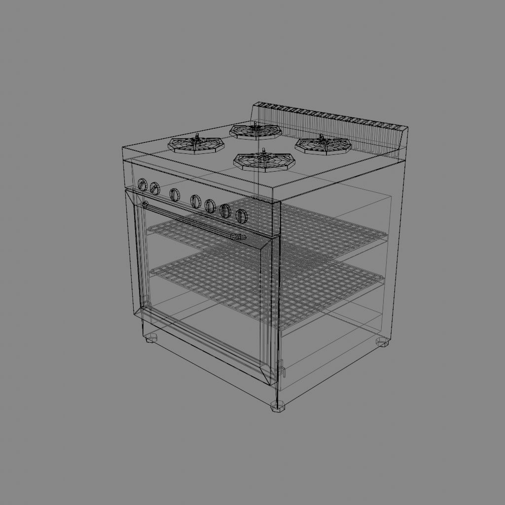 Gas Stove With Oven free VR / AR / low-poly 3D model | CGTrader