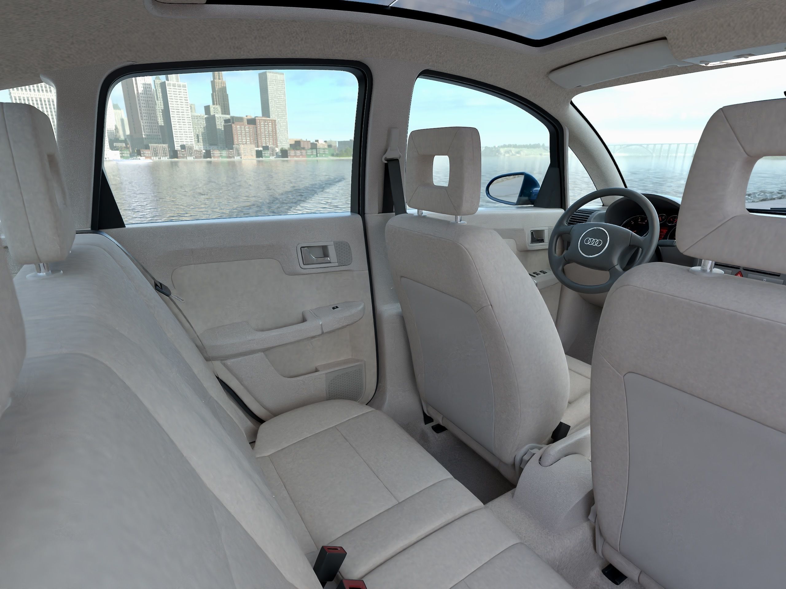 Audi A2 2003 3D model animated rigged | CGTrader