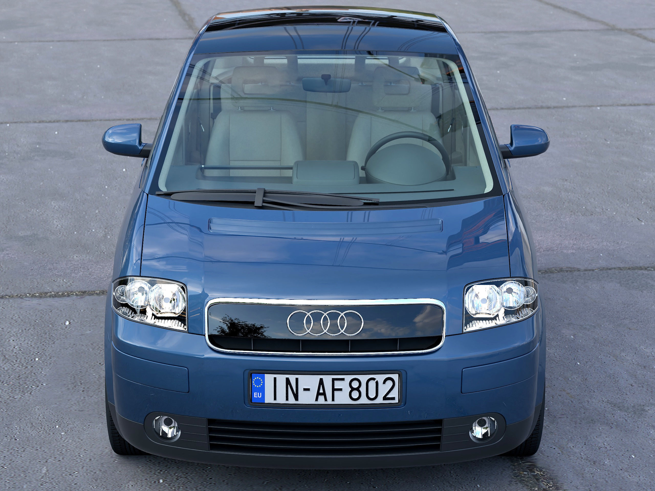 Audi A2 2003 3D model animated rigged | CGTrader