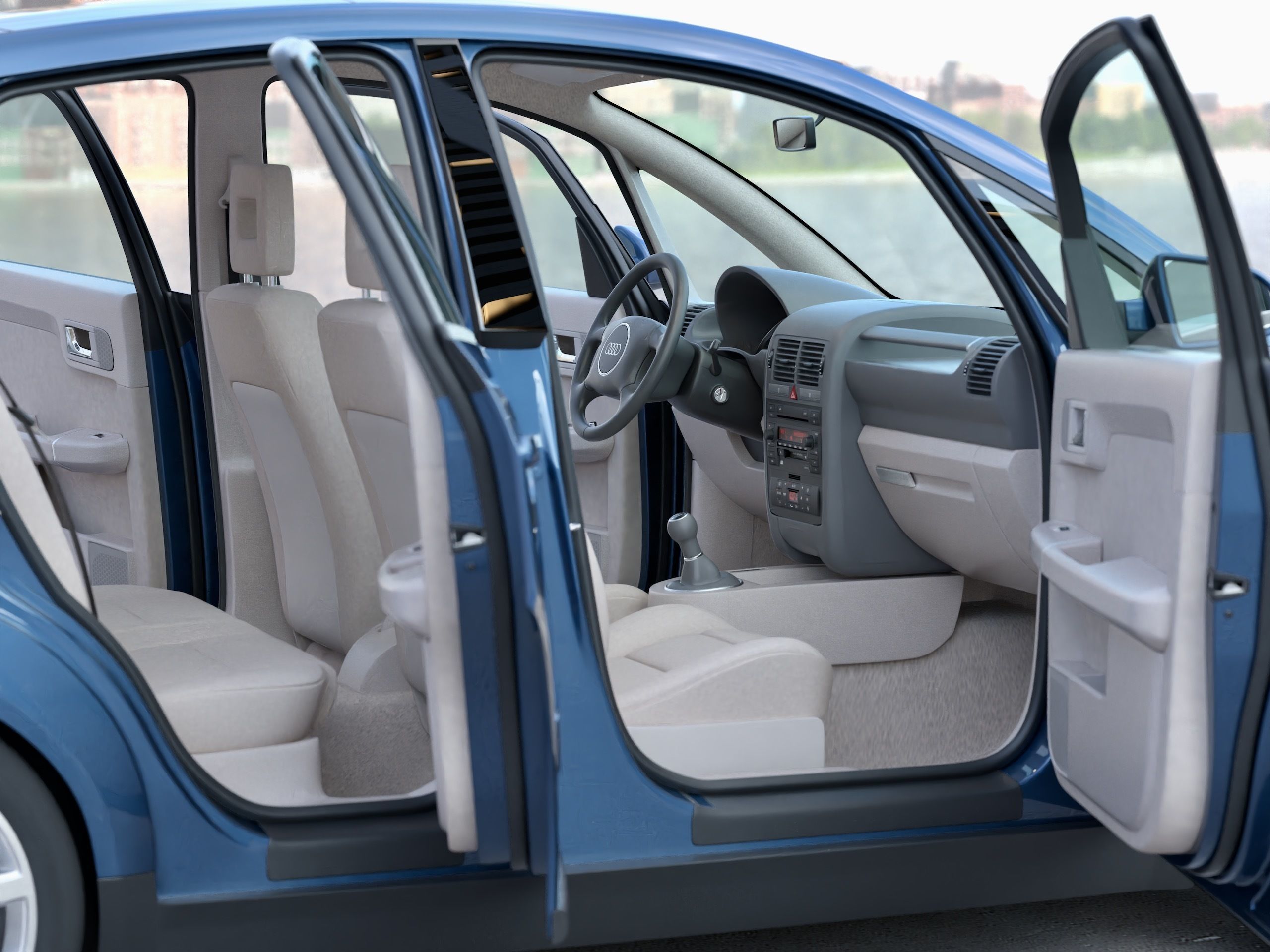 Audi A2 2003 3D model animated rigged | CGTrader