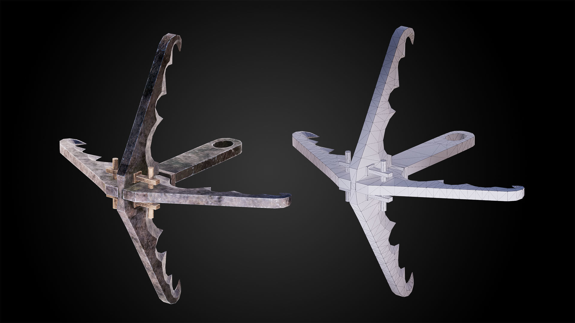 3D model Medieval grappling hook VR / AR / low-poly | CGTrader