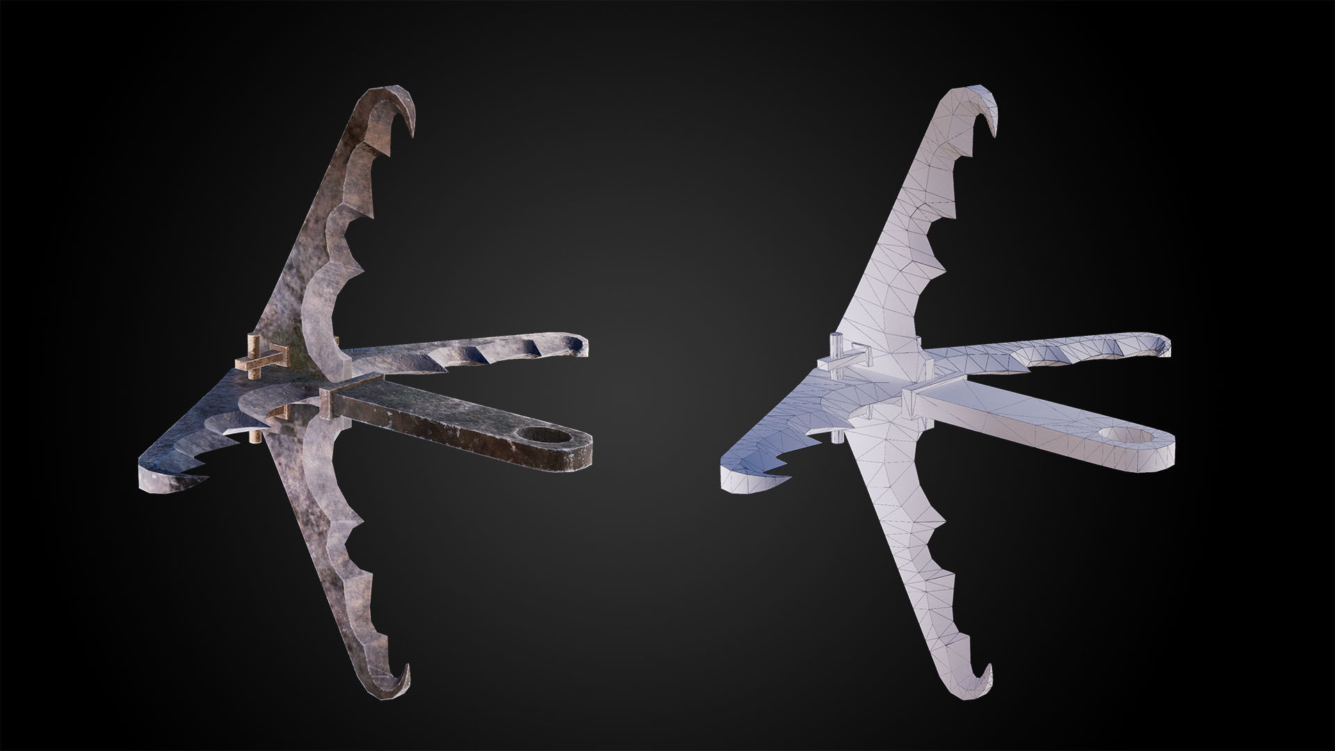 3D model Medieval grappling hook VR / AR / low-poly | CGTrader