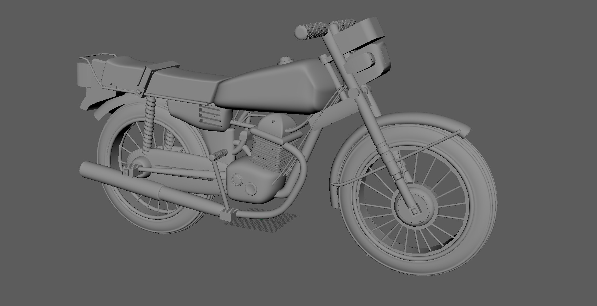 Honda CG125 Detailed 3D Model Retro Motorbike for Vray Blender 3D model ...