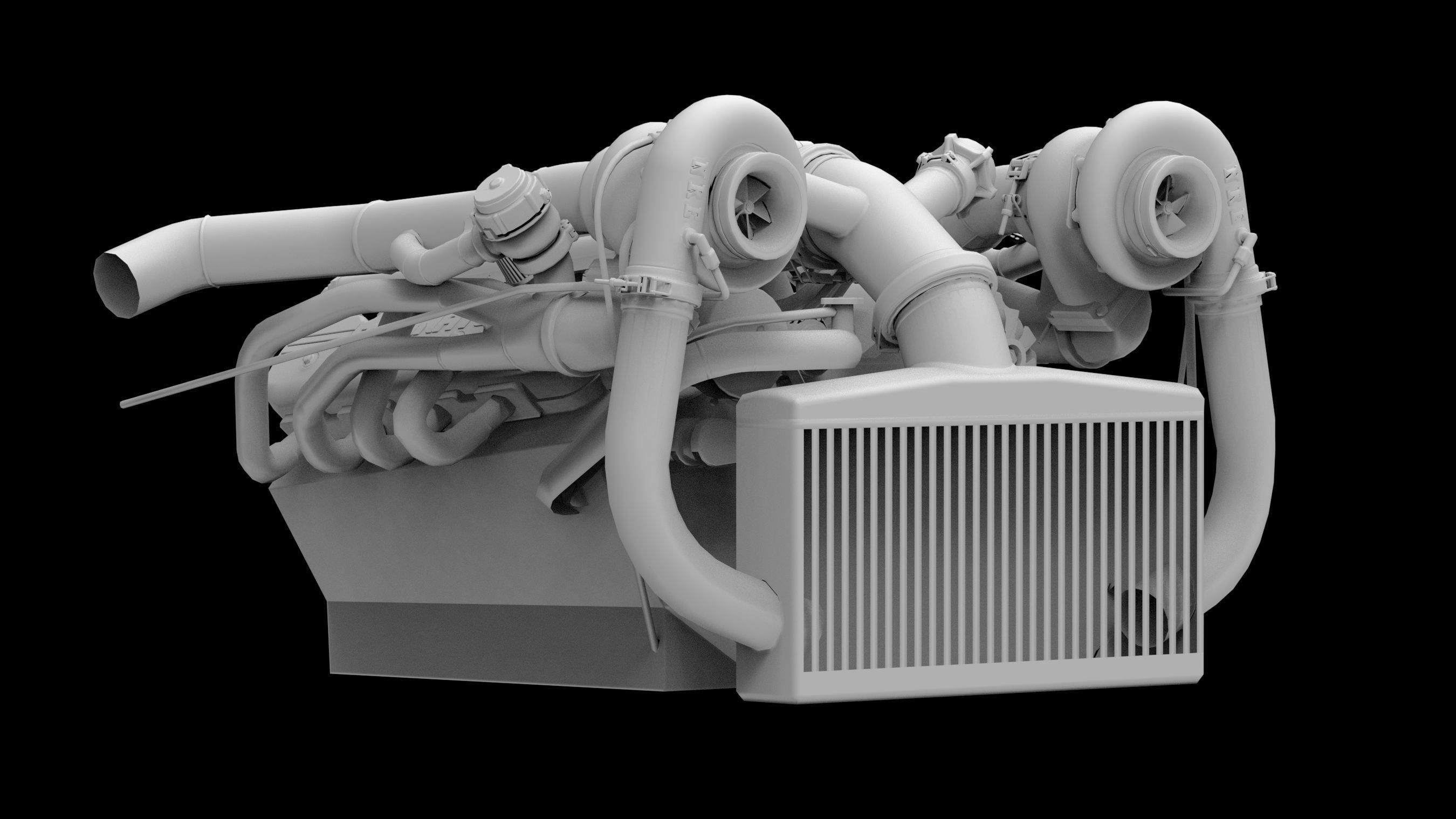 3D model Chevy LS1 Twin Turbocharged V8 VR / AR / low-poly | CGTrader