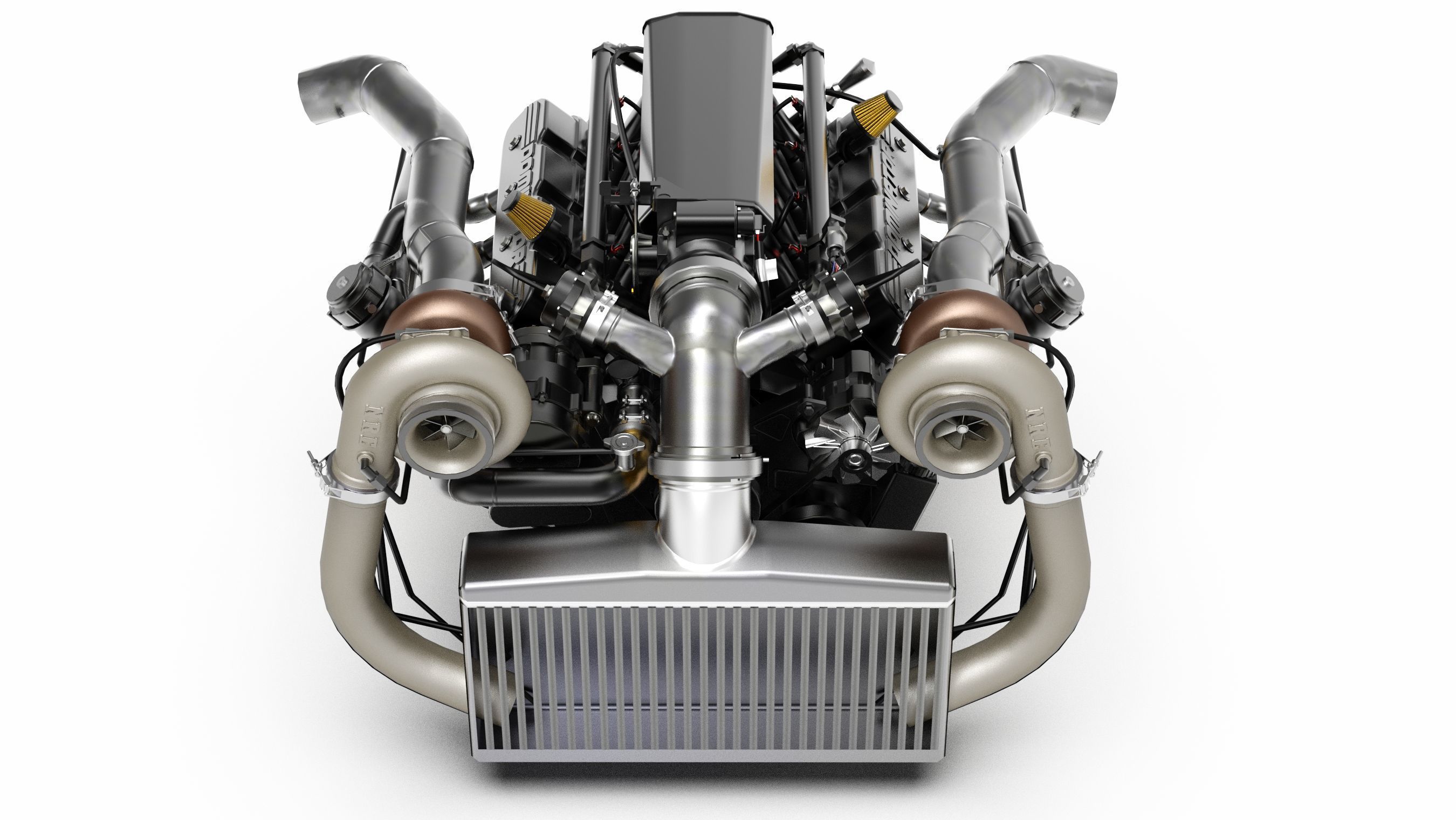 3D model Chevy LS1 Twin Turbocharged V8 VR / AR / low-poly | CGTrader