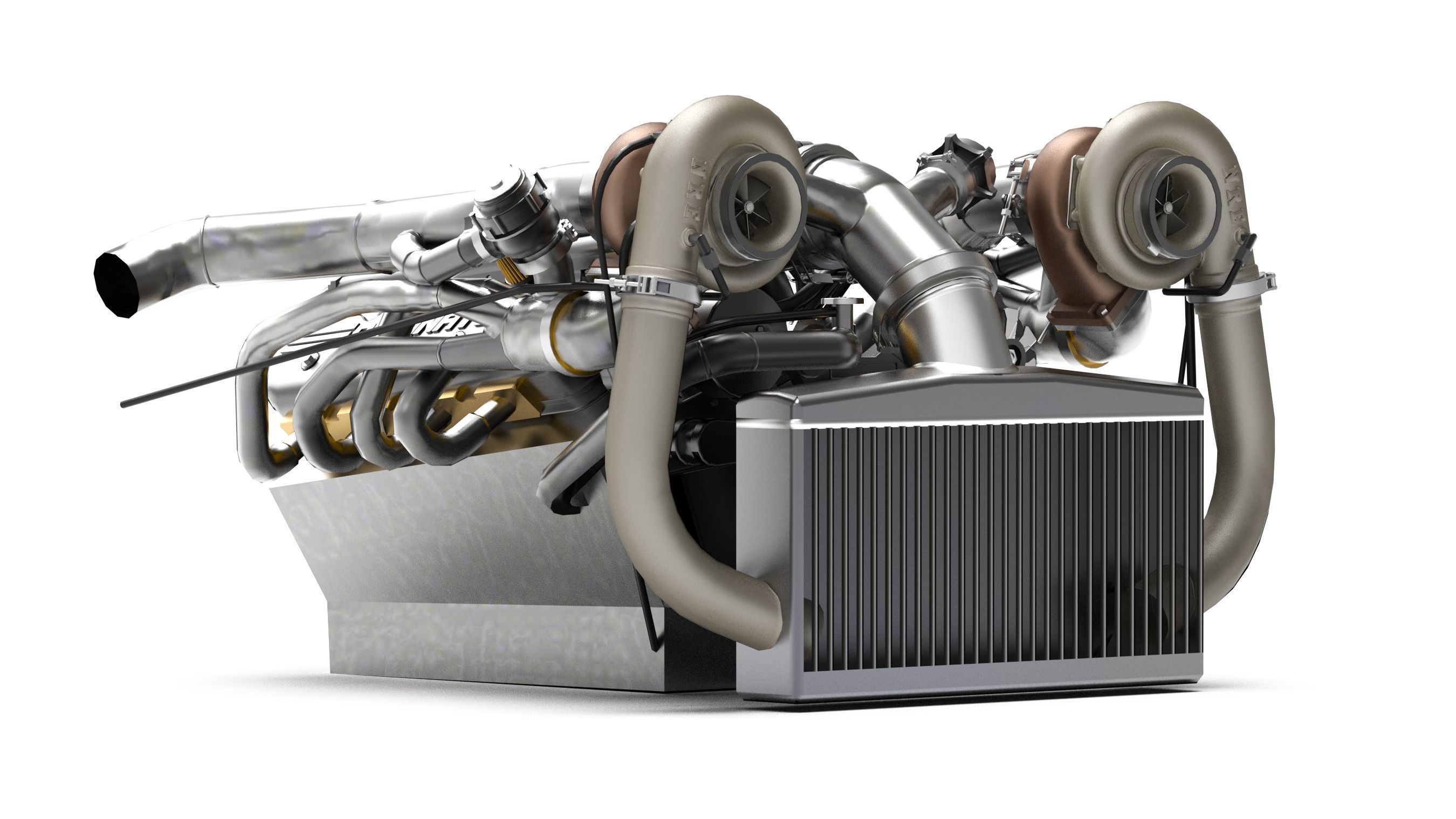 3D model Chevy LS1 Twin Turbocharged V8 VR / AR / low-poly | CGTrader