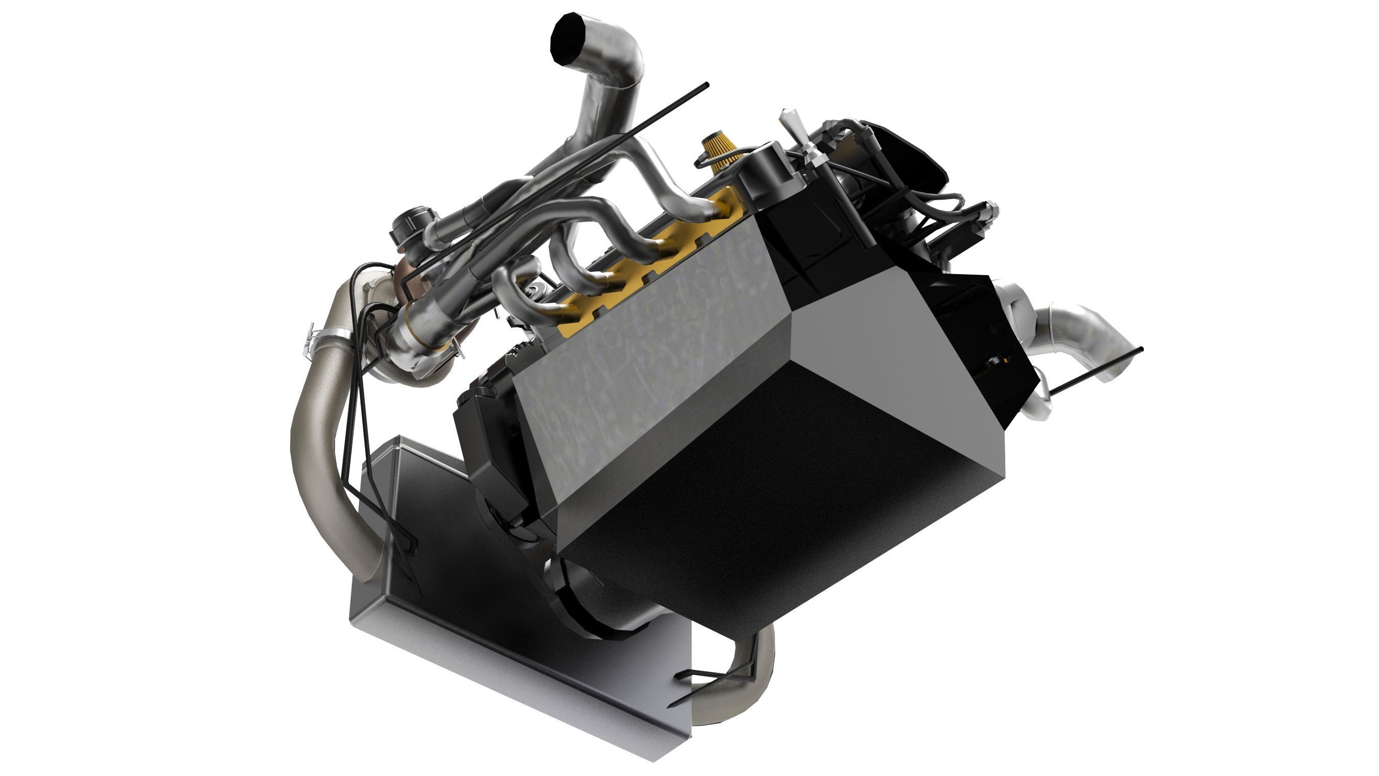 3D model Chevy LS1 Twin Turbocharged V8 VR / AR / low-poly | CGTrader