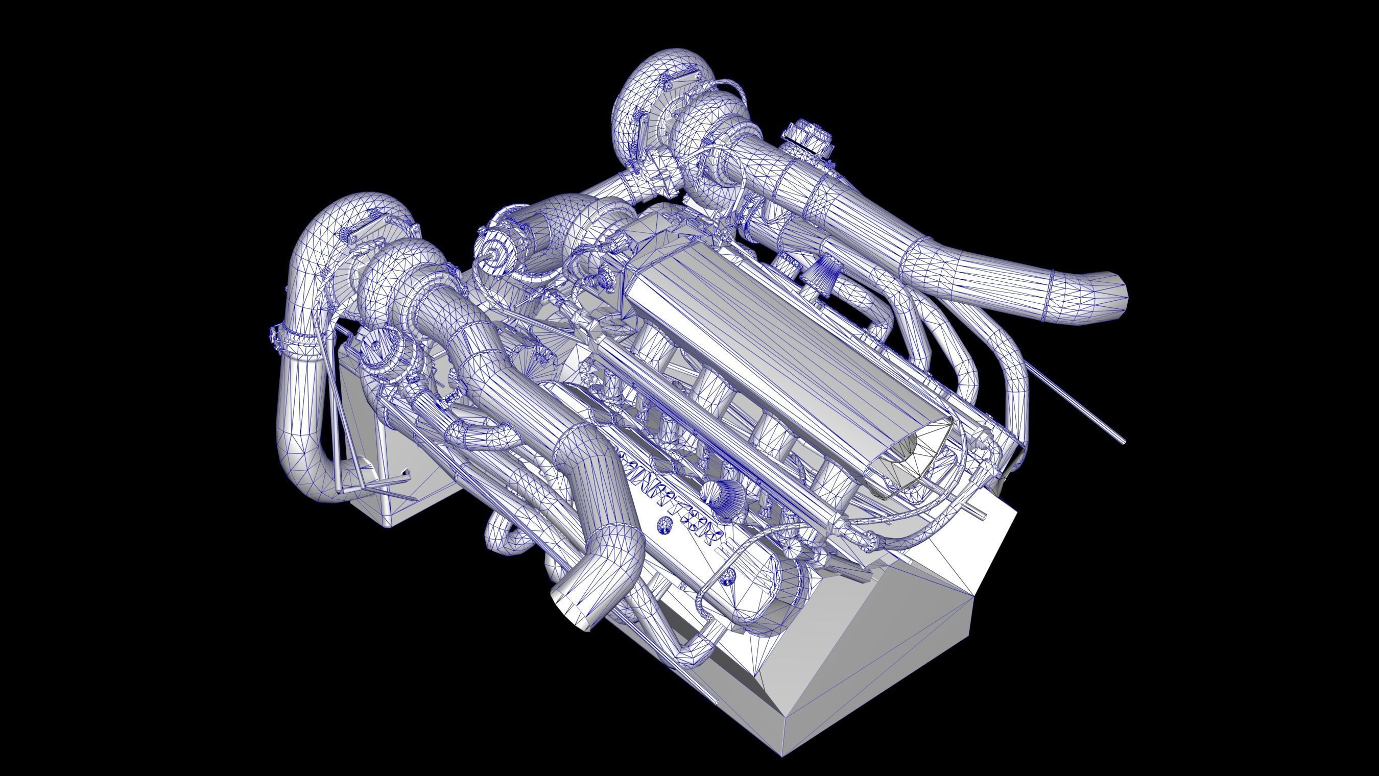 3D model Chevy LS1 Twin Turbocharged V8 VR / AR / low-poly | CGTrader