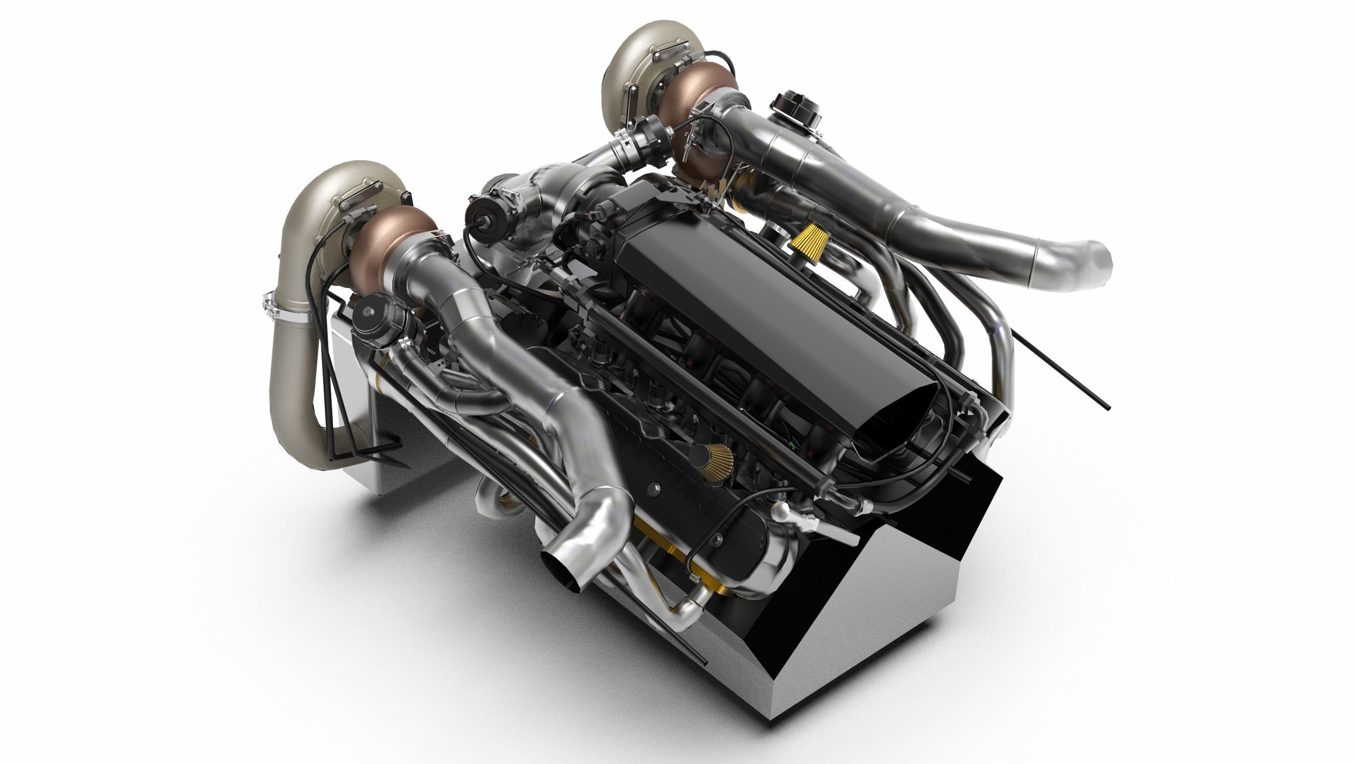 3D model Chevy LS1 Twin Turbocharged V8 VR / AR / low-poly | CGTrader