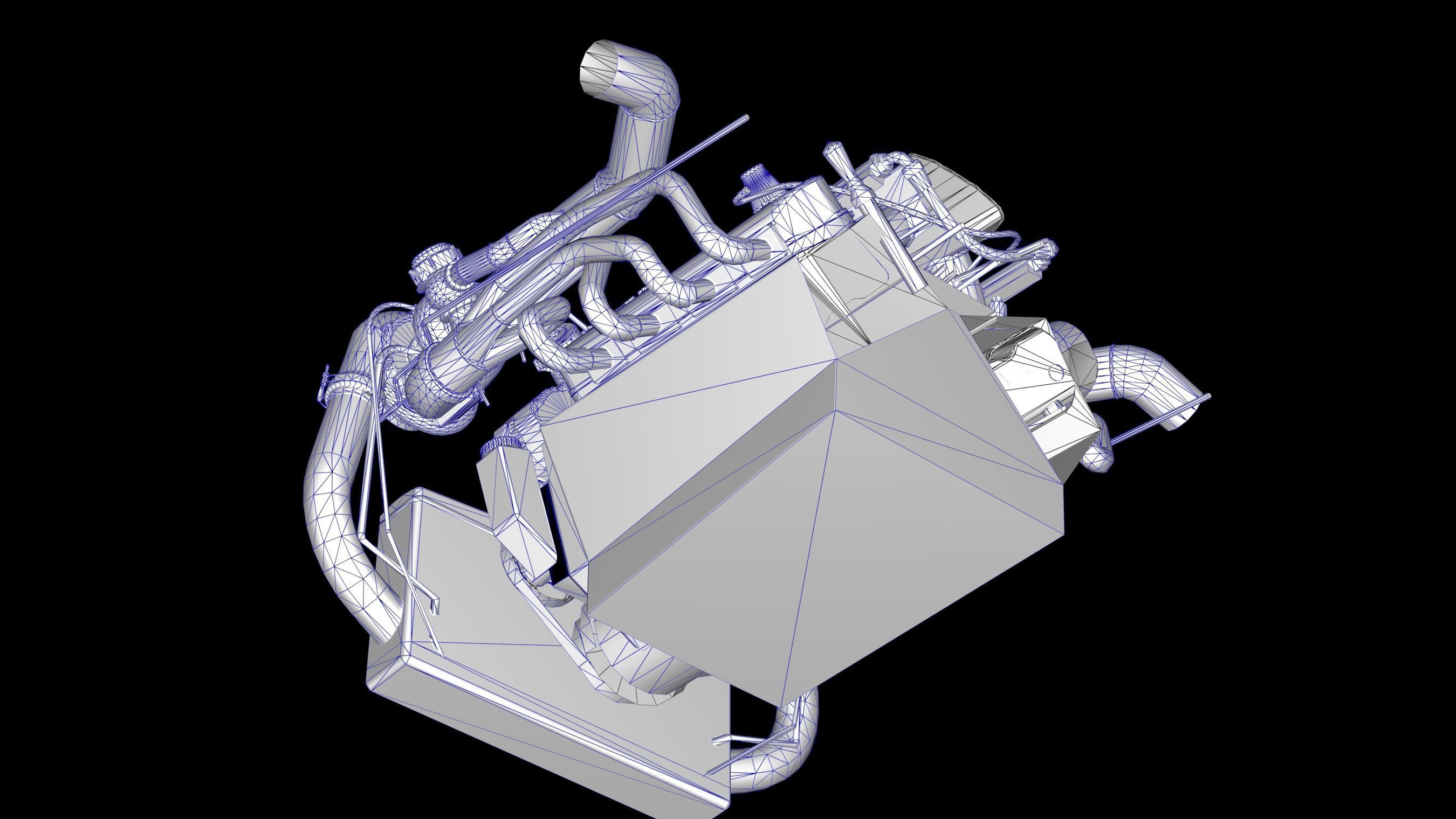 3D model Chevy LS1 Twin Turbocharged V8 VR / AR / low-poly | CGTrader