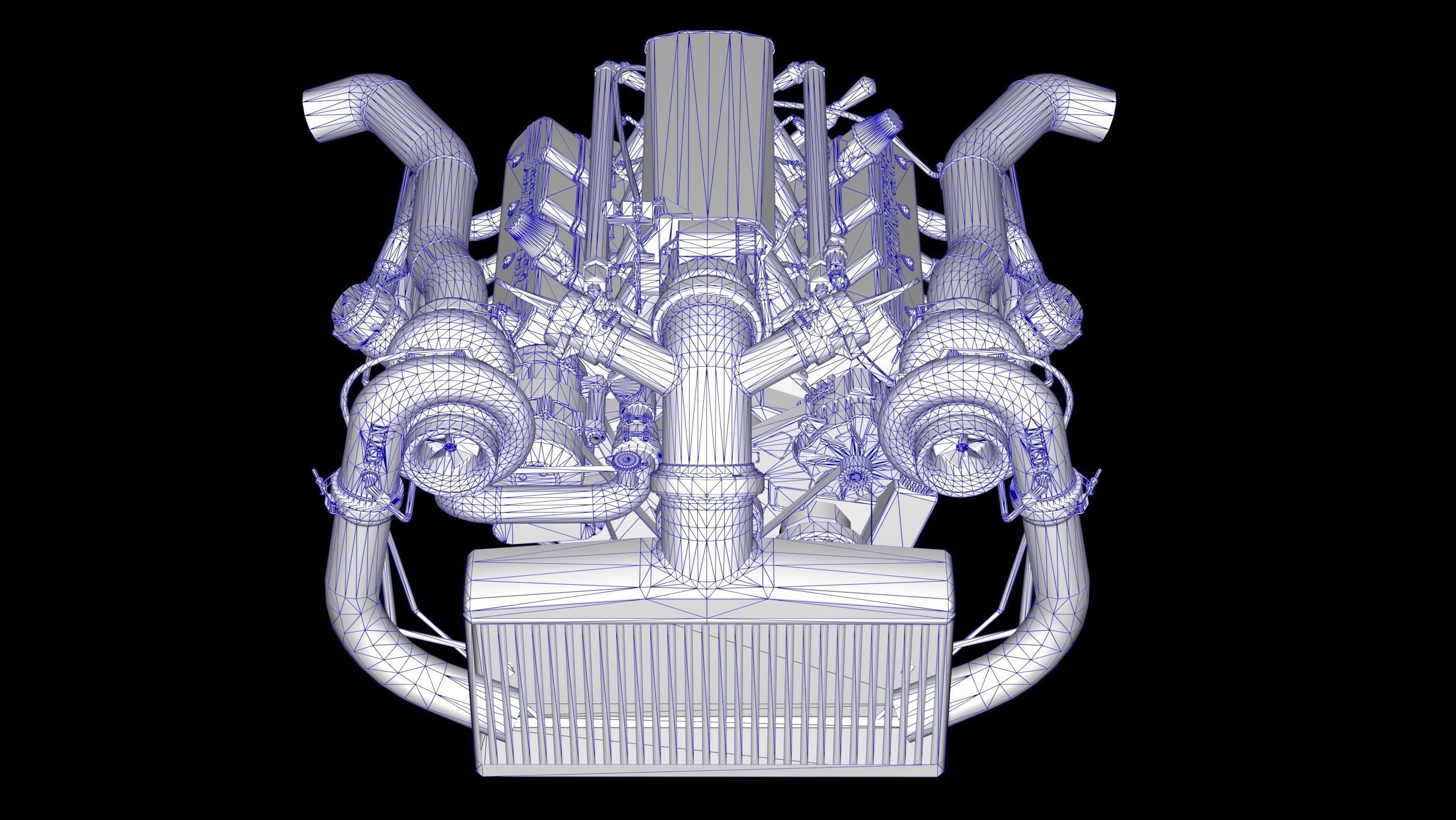 3D model Chevy LS1 Twin Turbocharged V8 VR / AR / low-poly | CGTrader