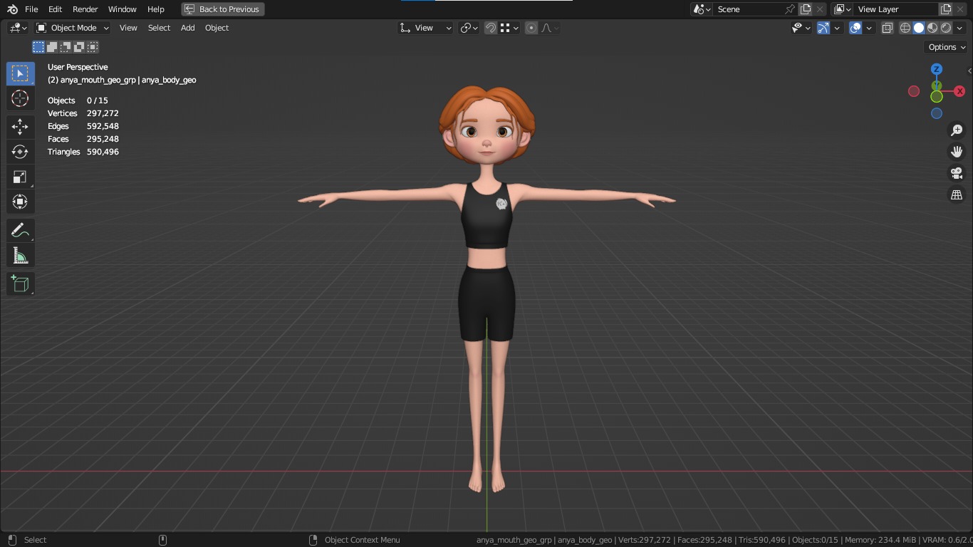 anya cartoon female teen kid character 3D model | CGTrader