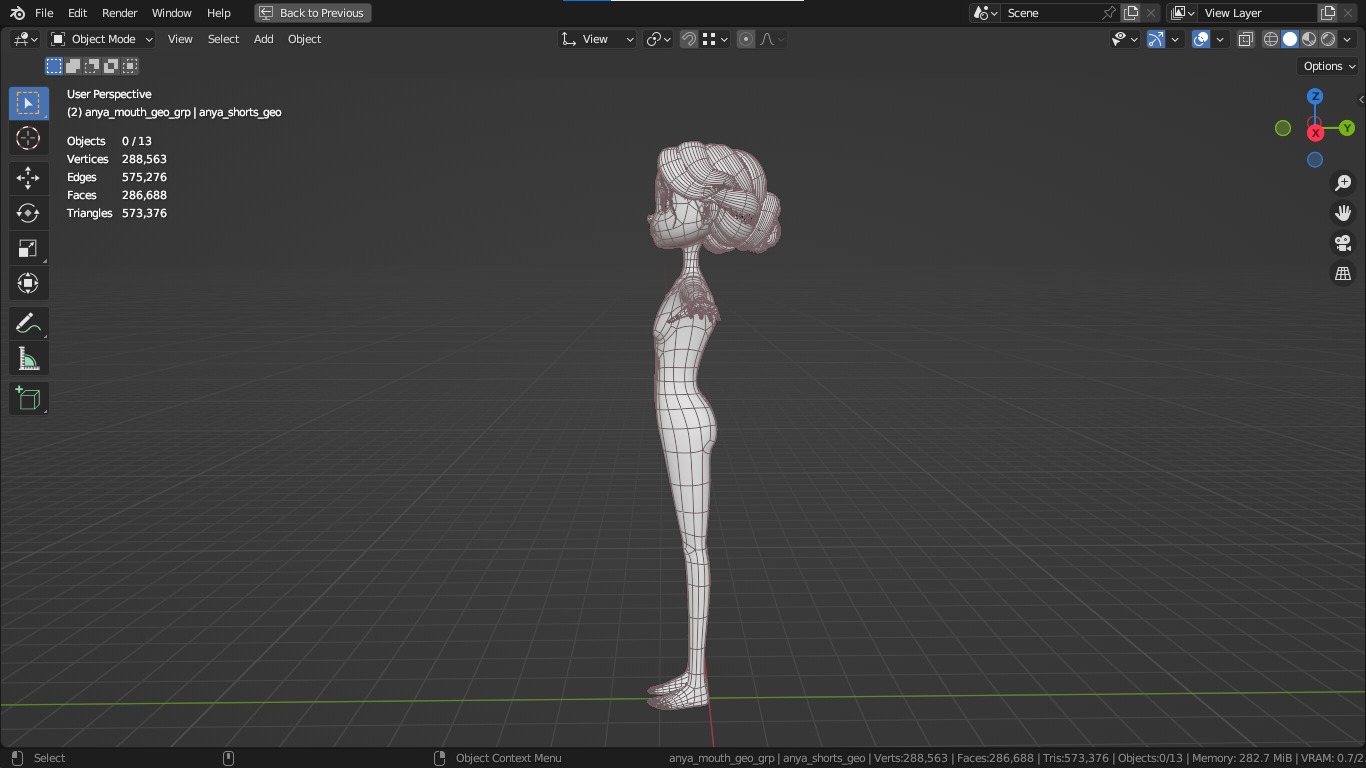 anya cartoon female teen kid character 3D model | CGTrader