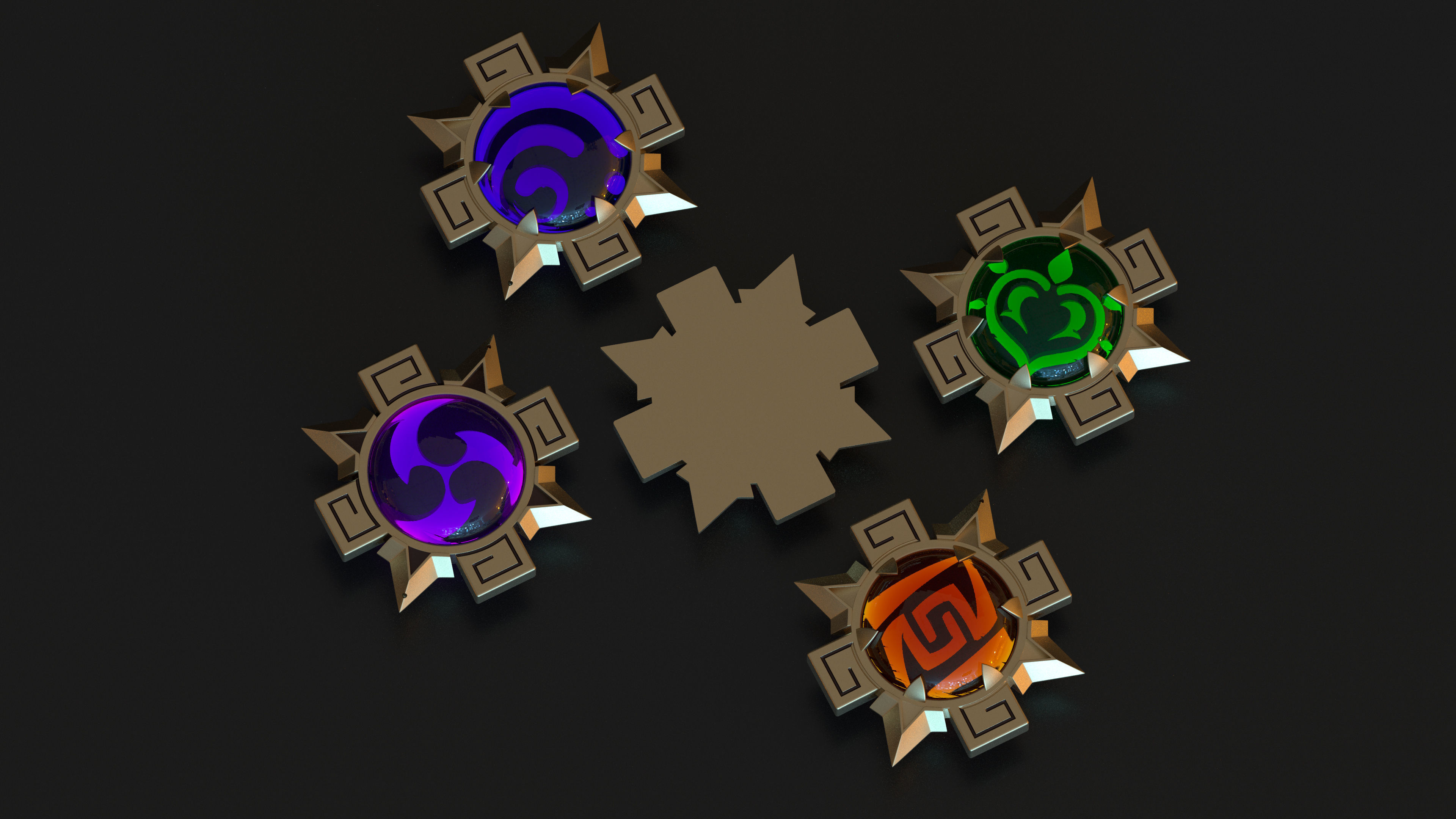 Genshin Impact - Natlan Vision - 3d file stl 3D print model 3D model 3D ...